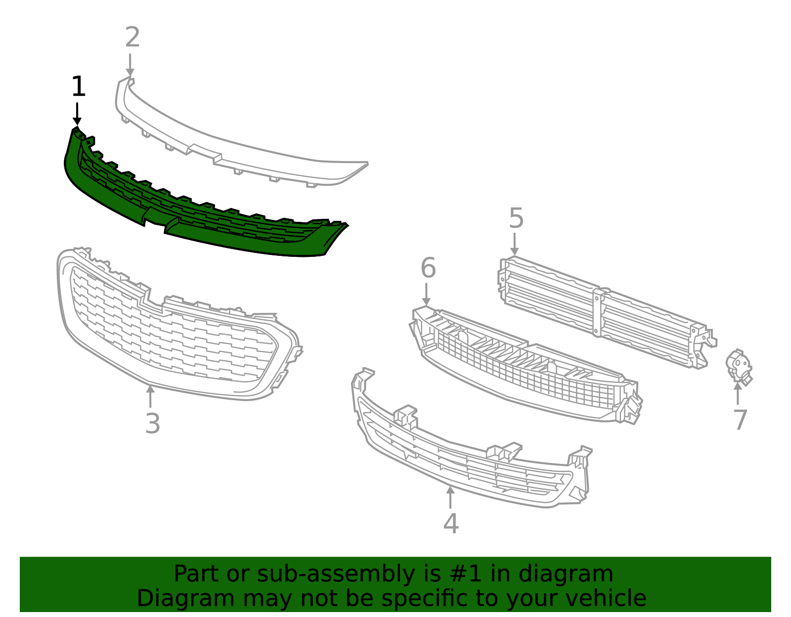 22995175 - 2014-2016 Chevrolet - Radiator Air Upper Deflector ...