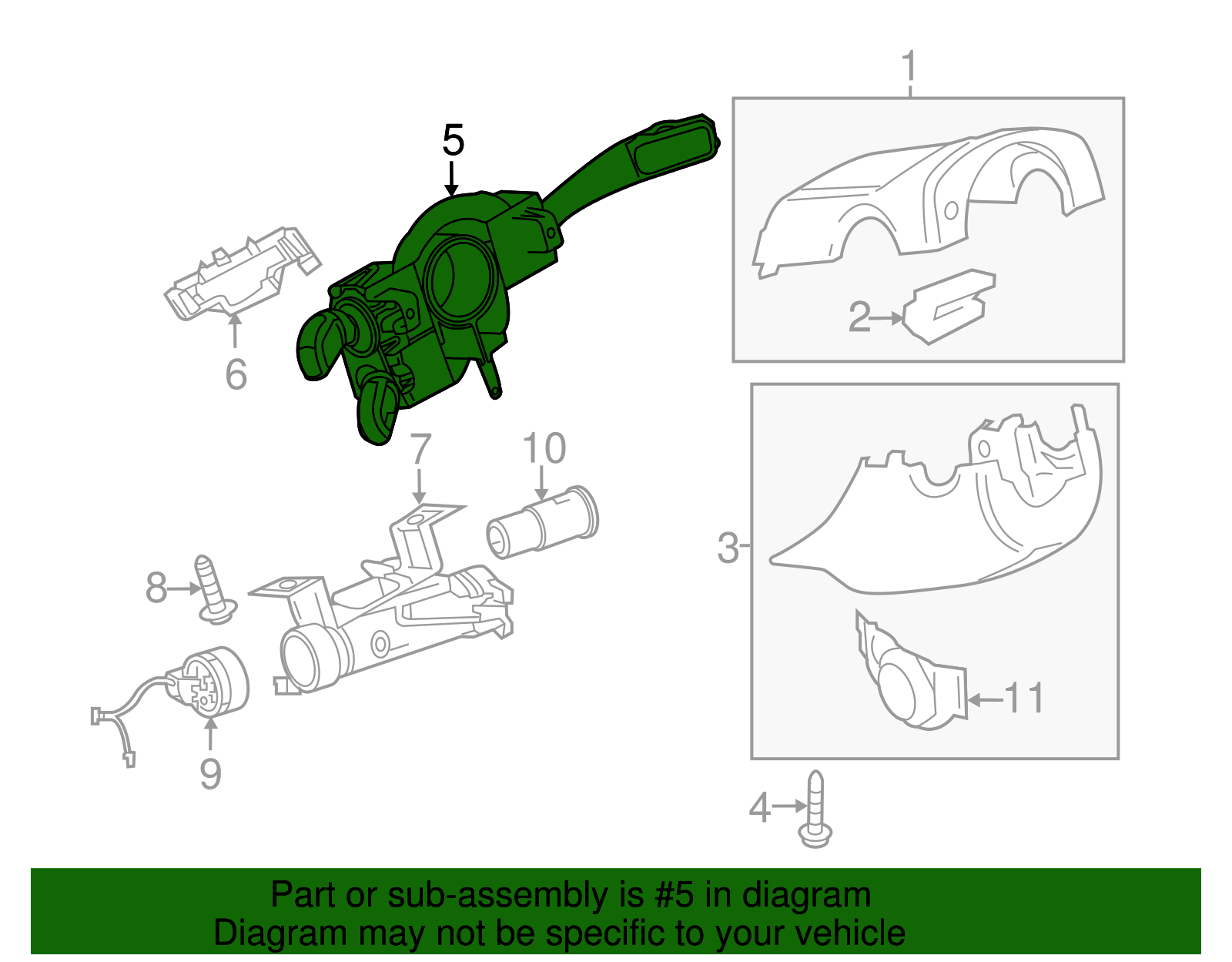 2011-2014 Volkswagen Multi-Function Switch 5K0-953-513-N-9B9 | VW ...