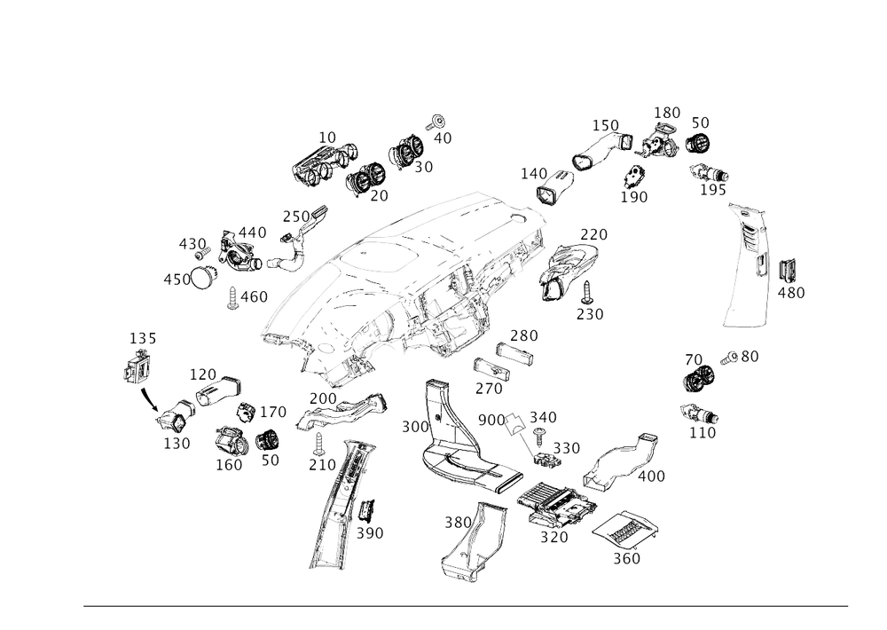 222-830-07-46 - Air Duct 1994-2021 Mercedes-Benz | Mercedes-Benz USA Parts