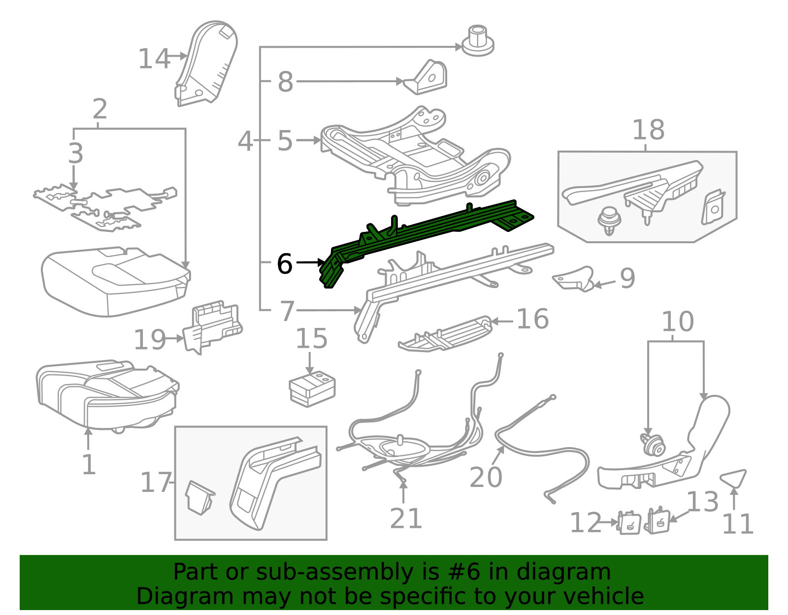 Toyota Seat Track Assembly - Smooth Positioning Rail - Part #72190 ...