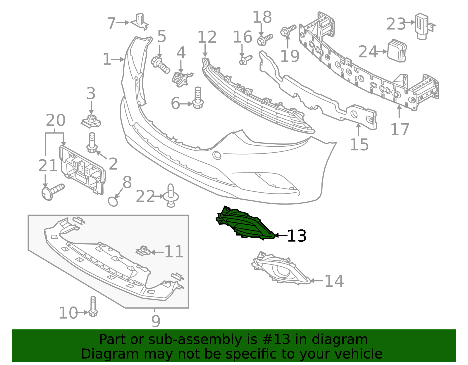 GHP9-50-C21A - High-Quality Outer Grille for AutoNation Parts
