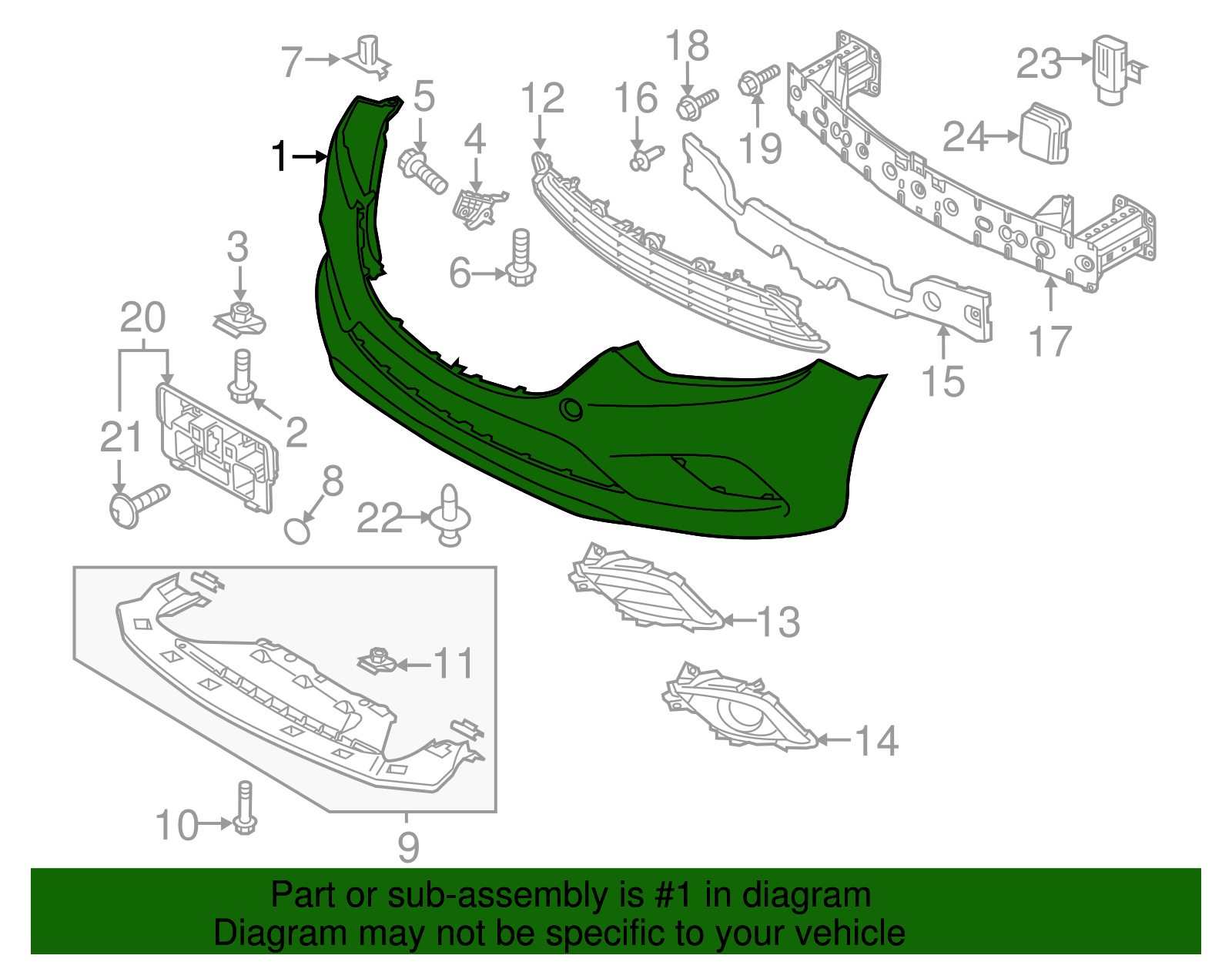 2016-2017 Mazda 6 Bumper Cover GMY3-50-031 | TascaParts.com