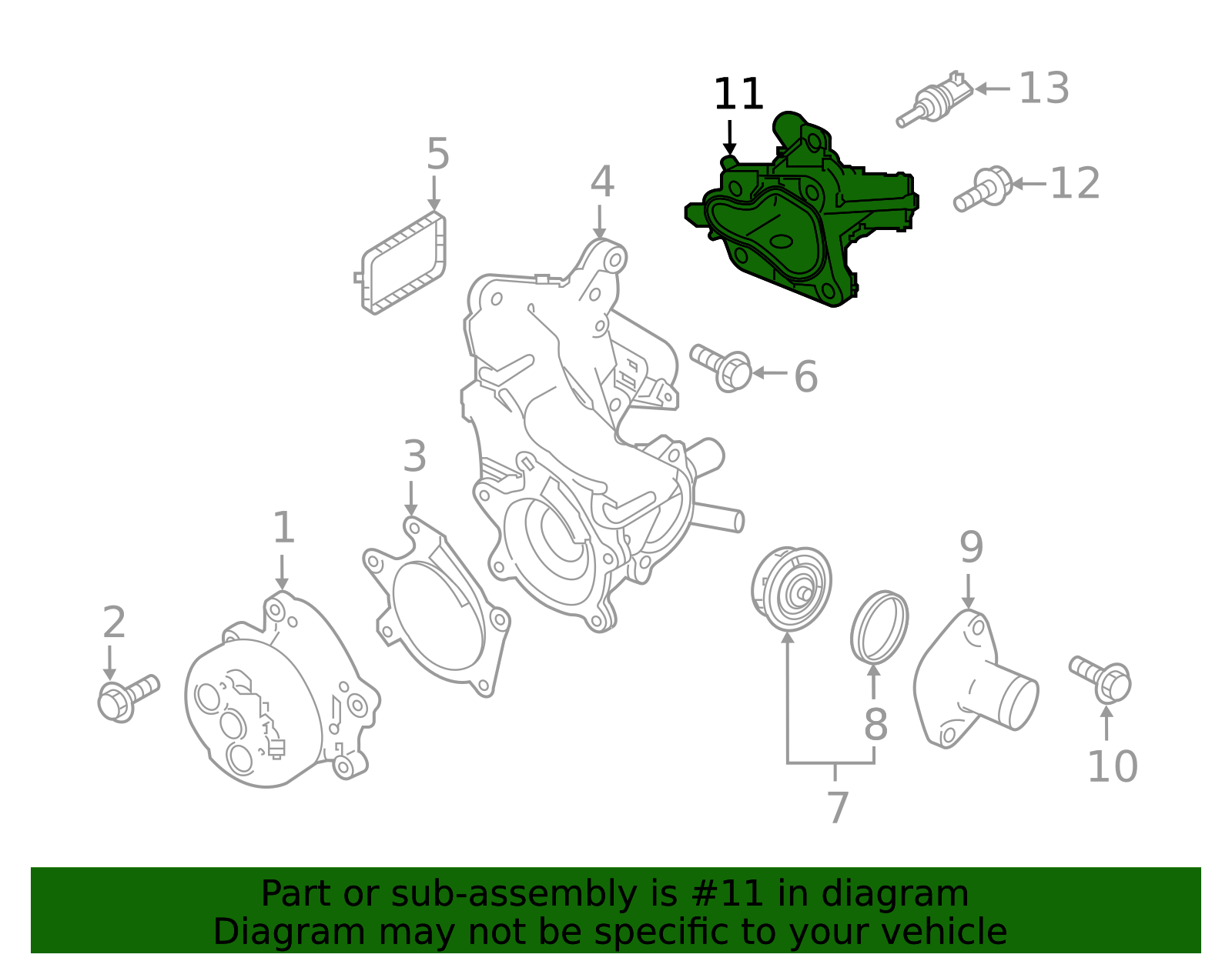11060-6CA0A - Water Outlet 2019-2025 Nissan | Nissan Parts ...