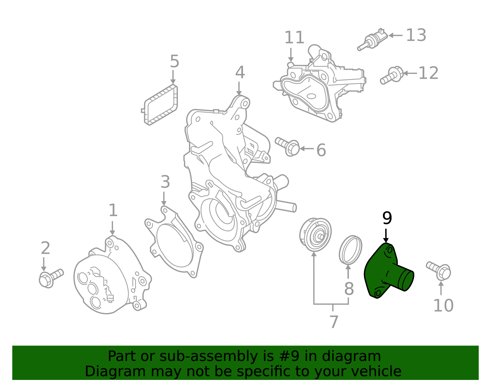 2009-2025 Nissan Water Inlet 13049-EN200 | Nissan Parts Central