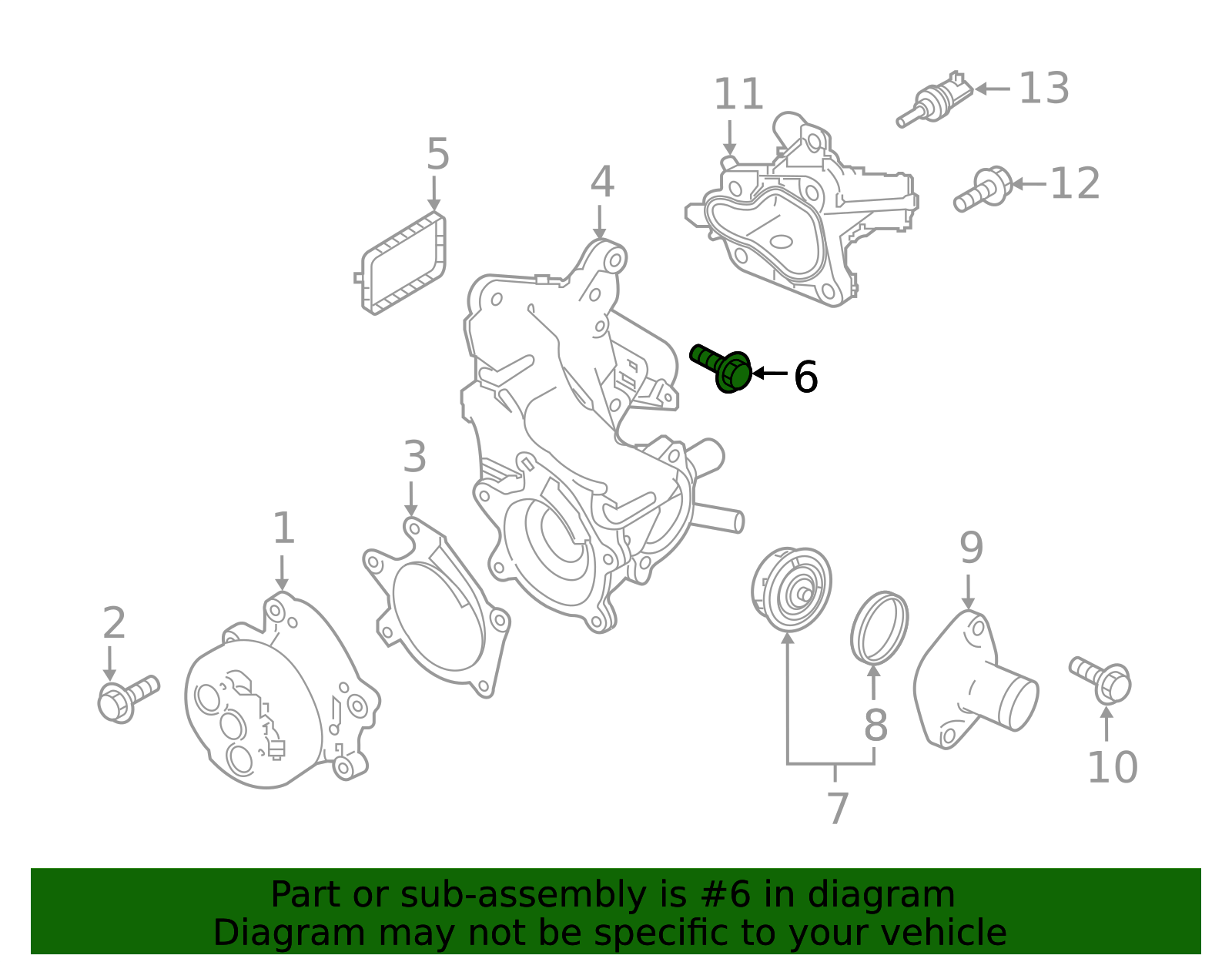 01125-E0181 - Engine Coolant Thermostat Housing Bolt 2017-2026 Nissan ...