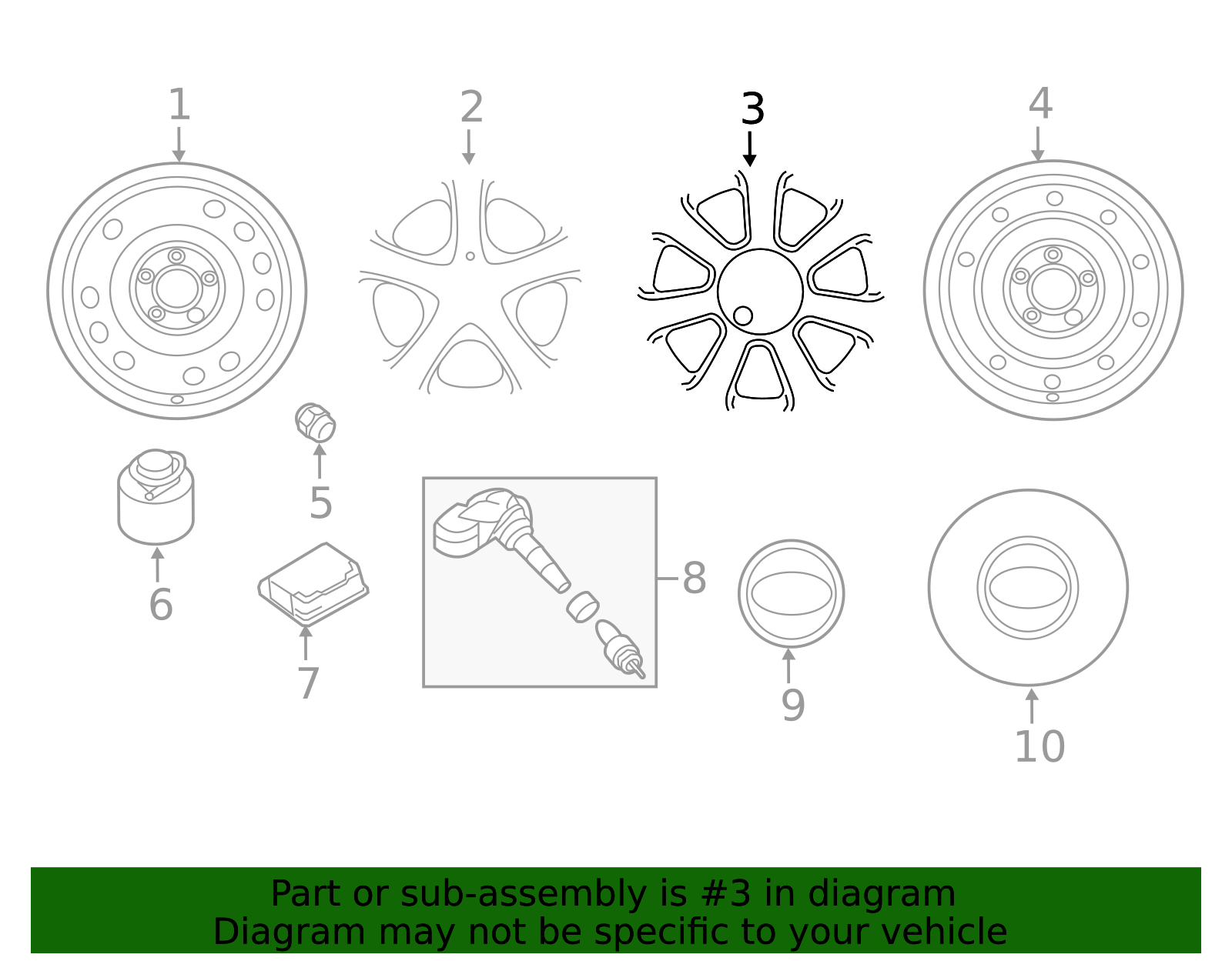 2011-2013 Hyundai Wheel, Alloy 52910-3X350 | OEM Hyundai Parts