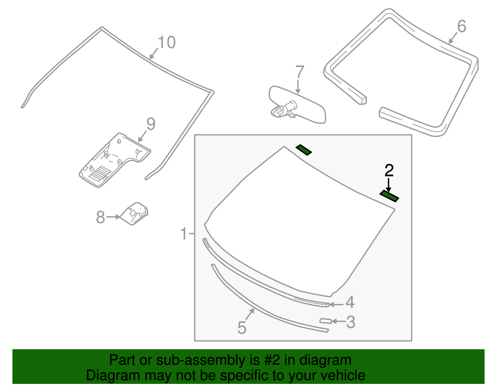 2017-2025 Nissan Windshield Spacer 72714-3NU0A | Nissan Parts Central