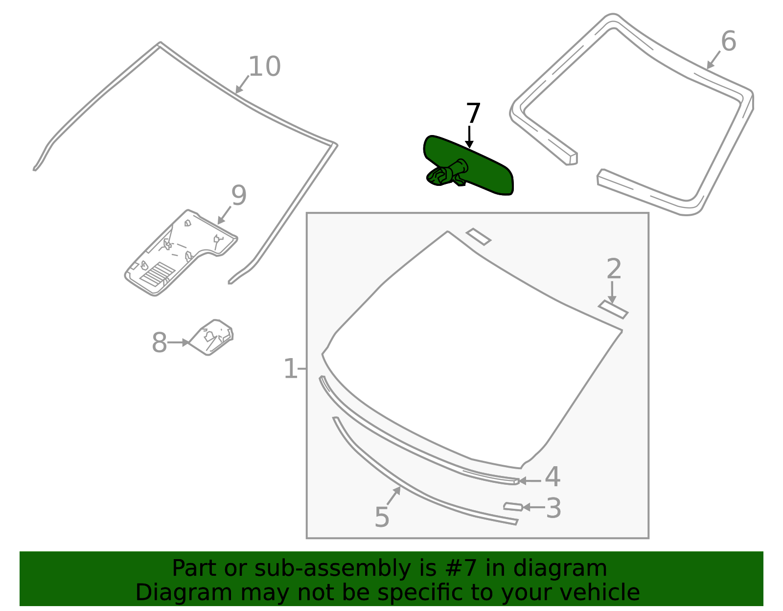 2019-2023 Nissan Mirror Inside 96321-6MM0A | Scott Evans Nissan Parts