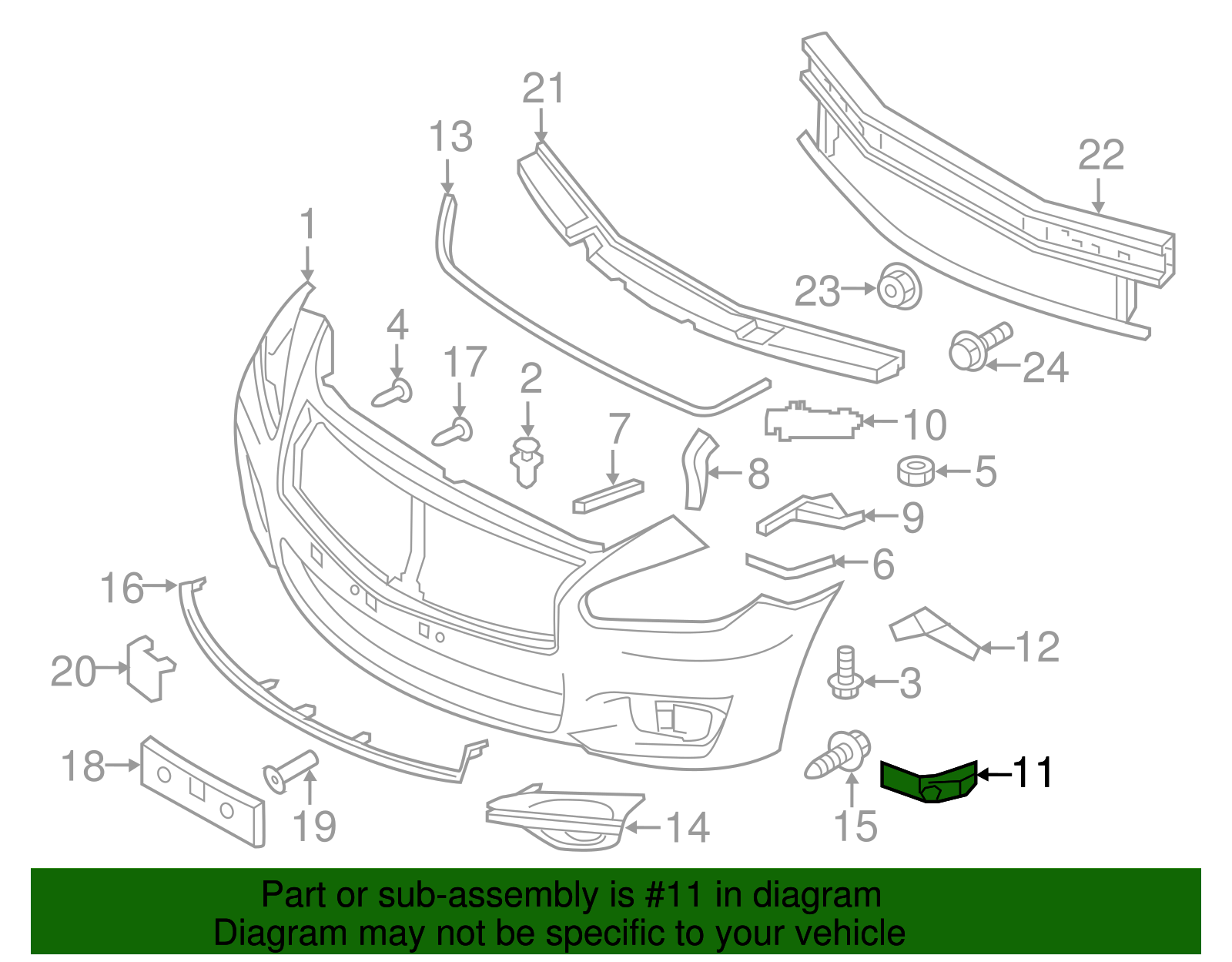 2011-2019 Infiniti Side Retainer 62222-1MA0A | Infiniti Parts Online