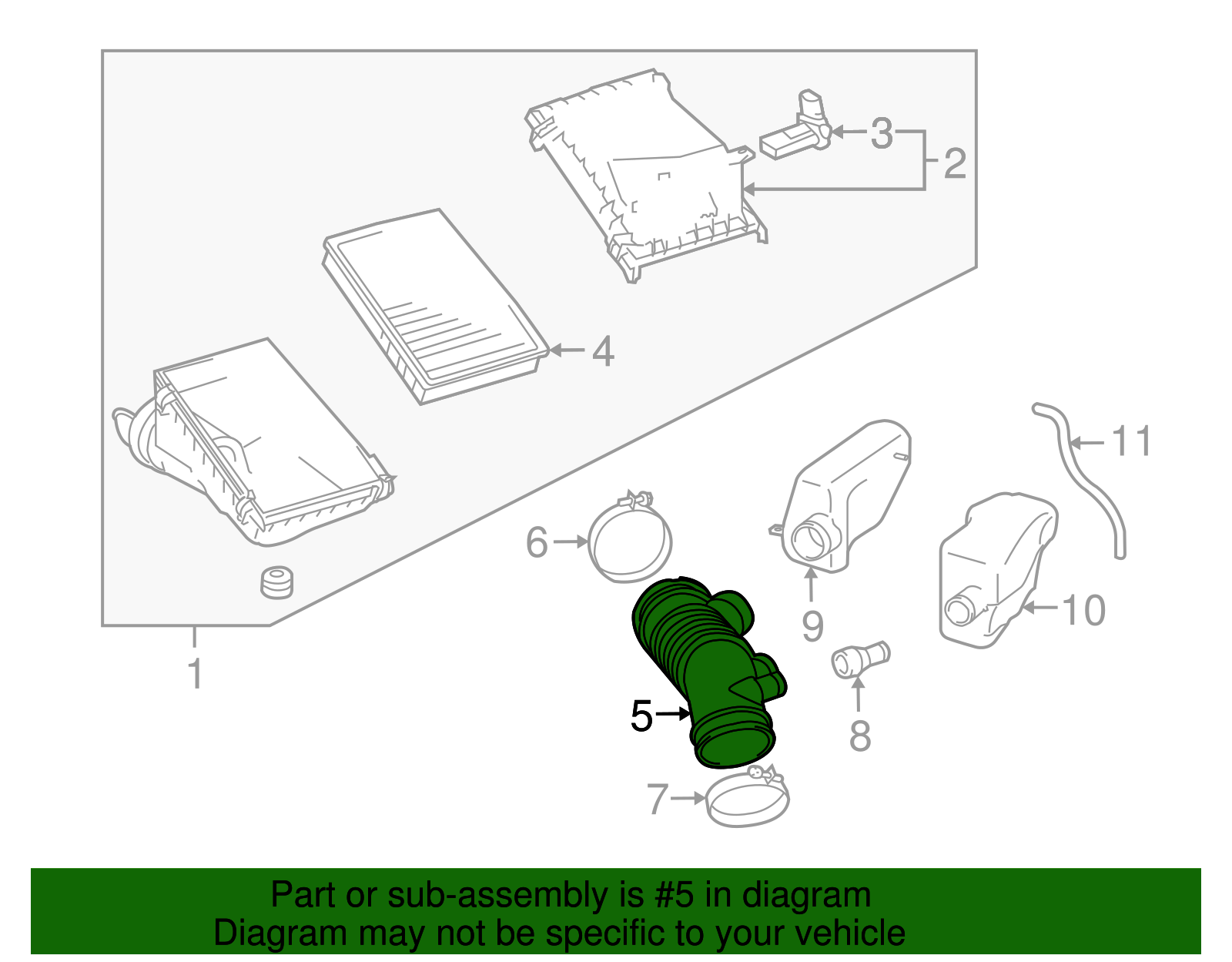 17881-38050 - Air Hose - 2010-2020 Lexus GX460 | My L Parts