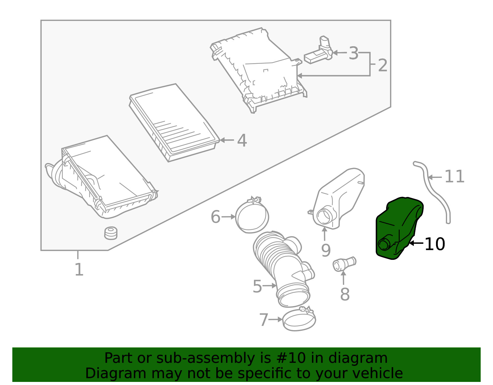 17896-38010 - High-Quality Engine Air Intake Resonator for 2010-2023 ...