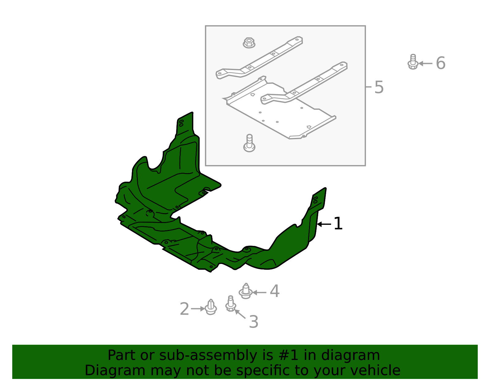 2015-2021 Subaru WRX Splash Shield 56410VA000 | Subaru Parts Guys