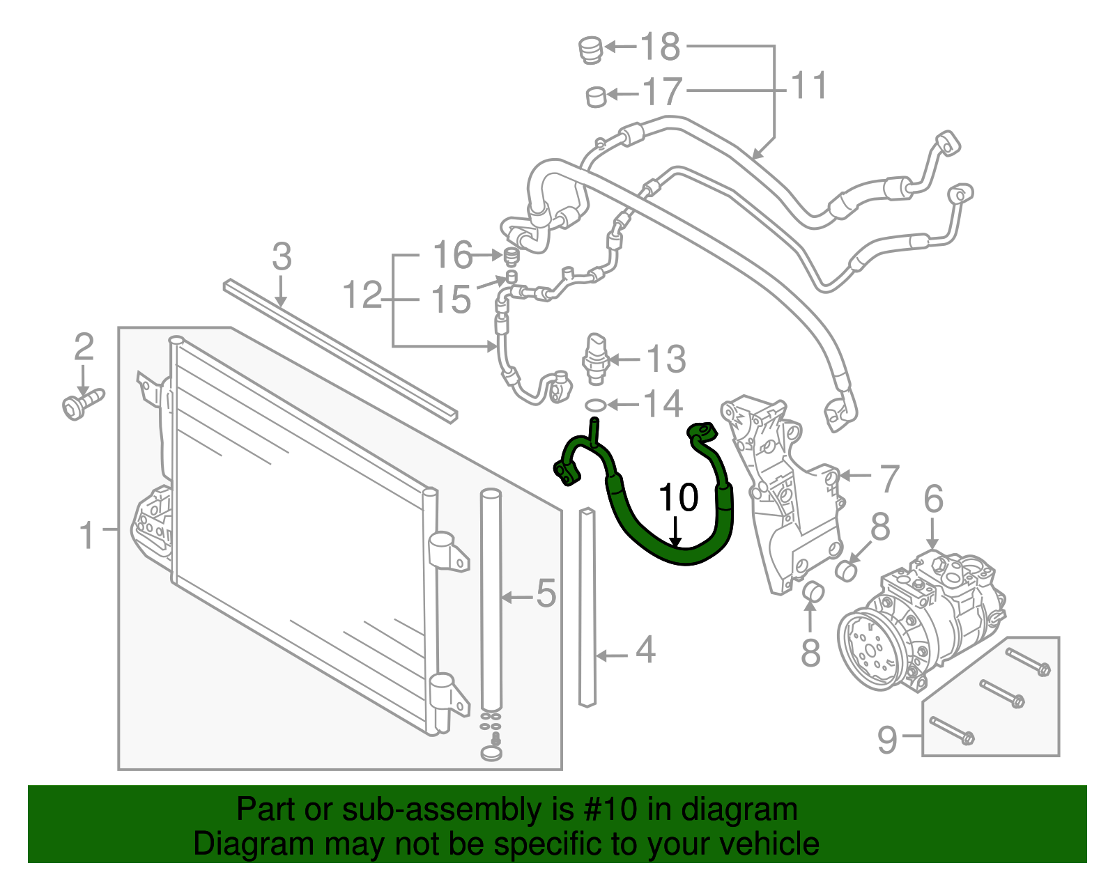 8J0-820-721-K - Discharge Hose 2008-2015 Audi | Audi OEM Parts Guy