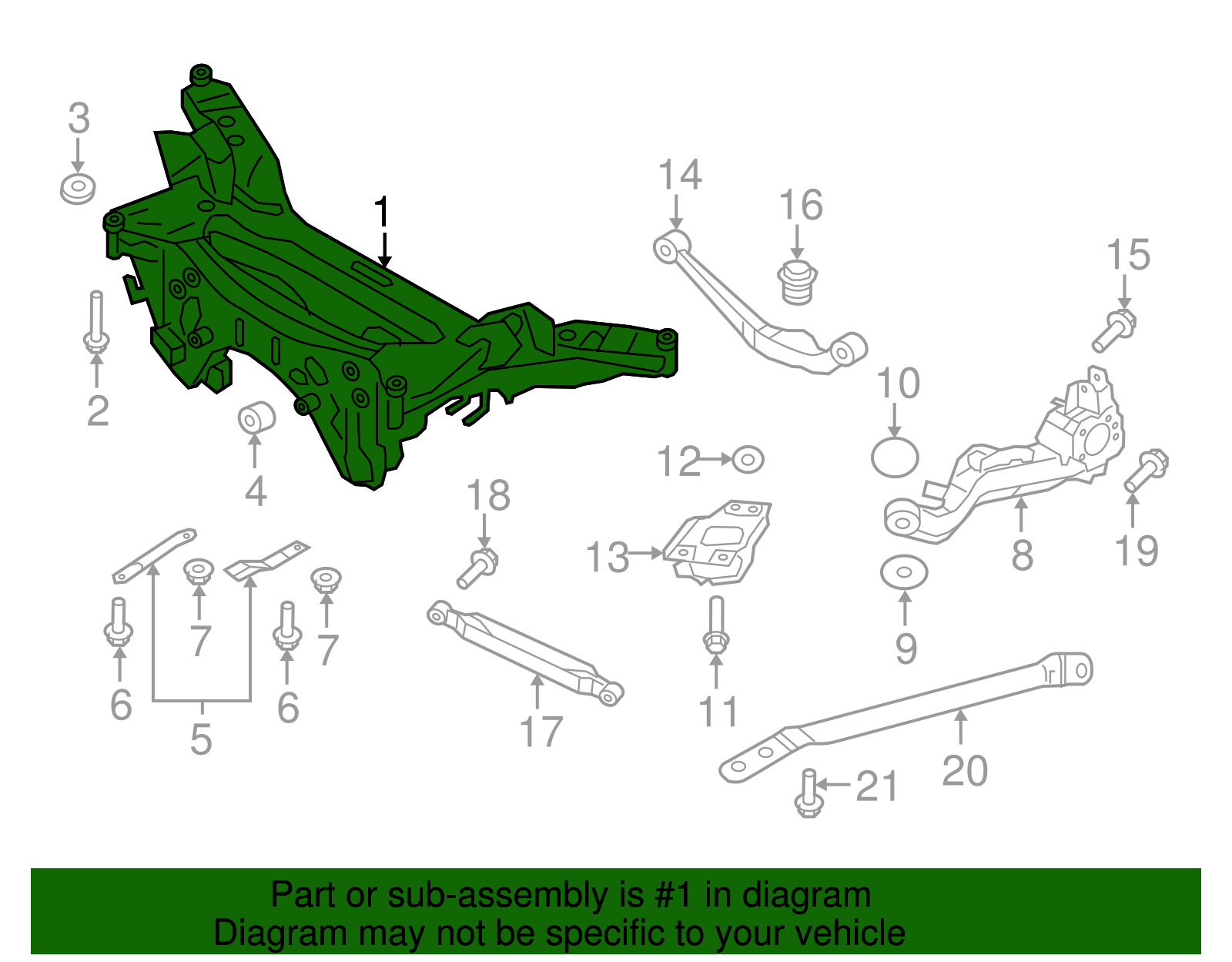 2011-2023 Nissan Cross-Member 55401-1YA1D | Nissan Parts Central