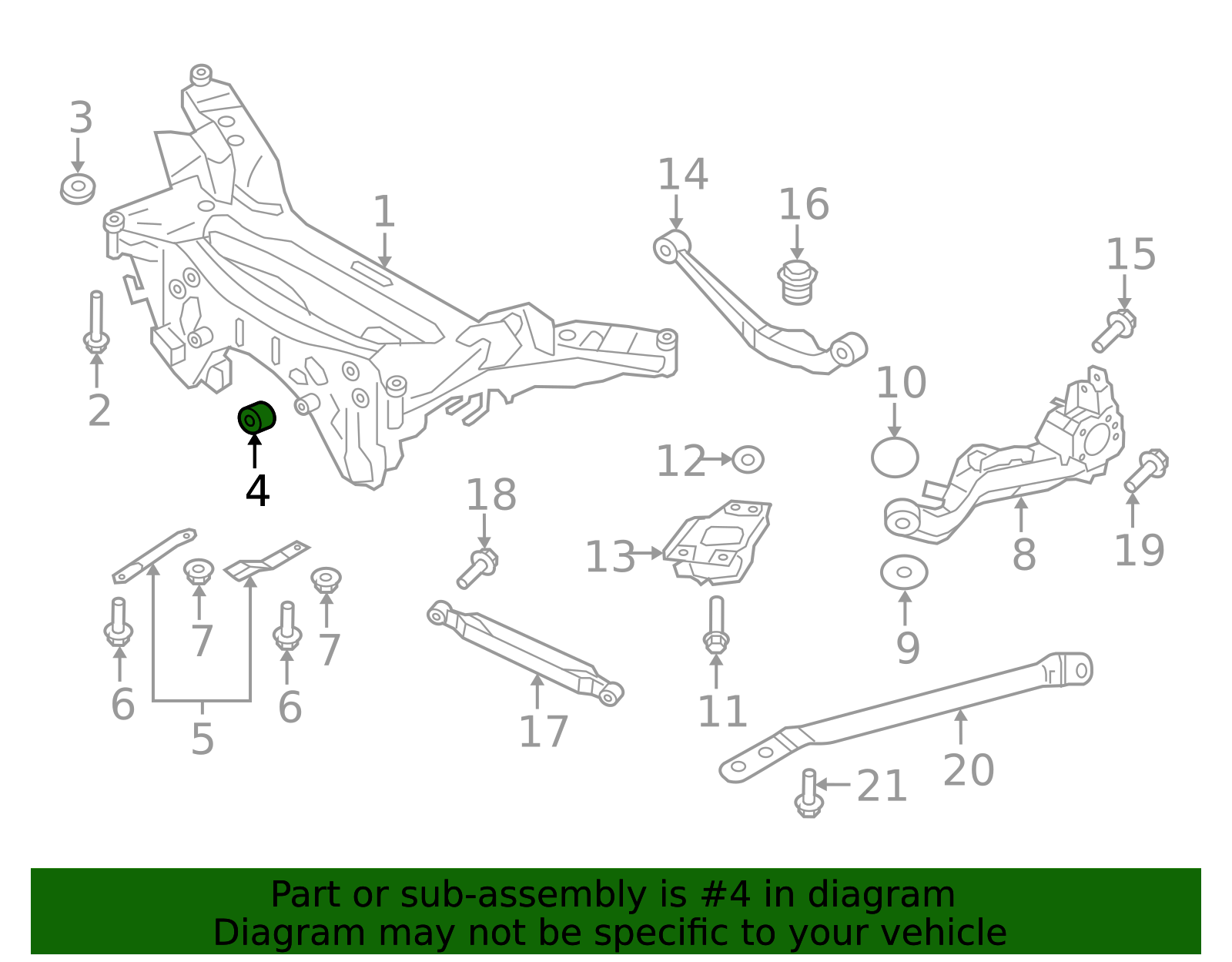55227-50Y0A - Suspension Cross-Member Adjust Cam 2008-2023 Nissan ...