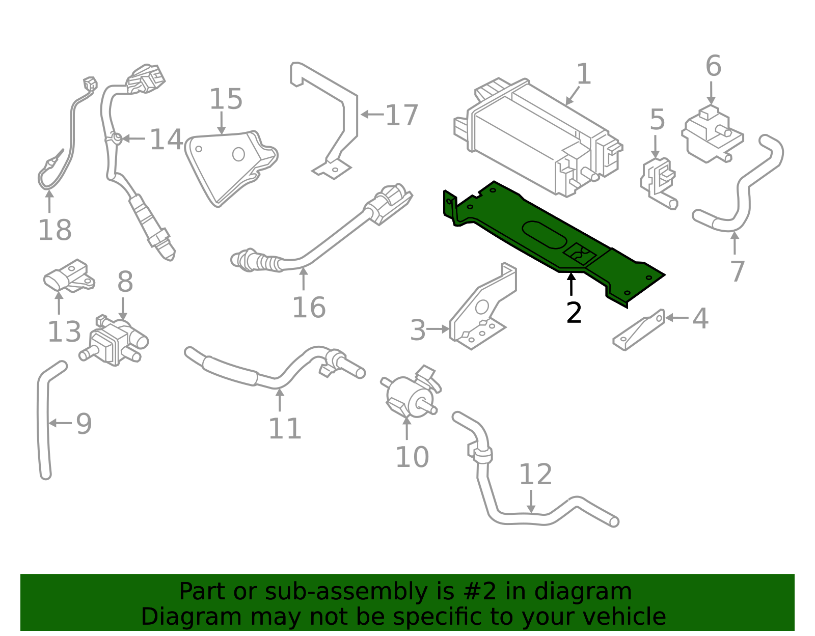 2017-2020 Nissan Armada Vapor Canister Bracket 14952-1LA1A | Nissan USA