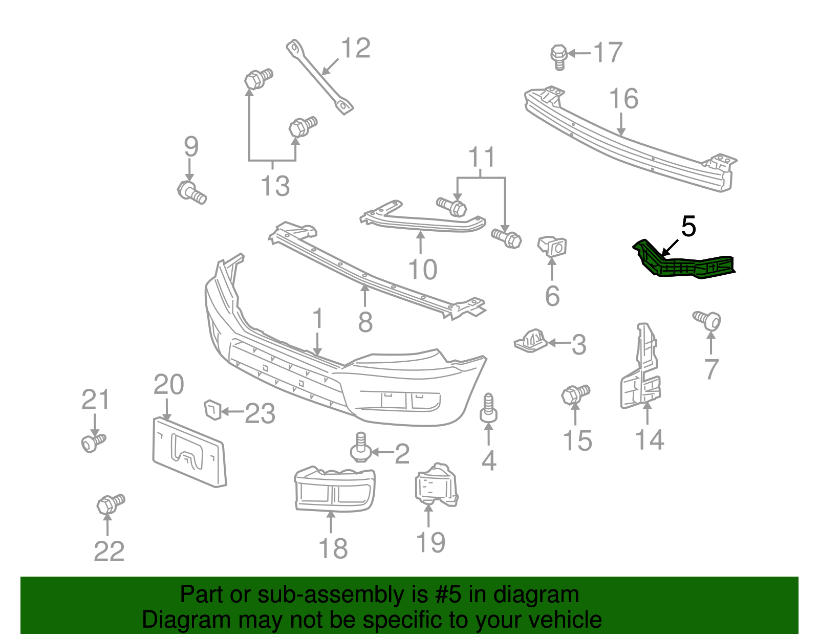 71191-SJC-A00 - 2006-2014 Honda Ridgeline - Spacer R Front Bumper Side ...