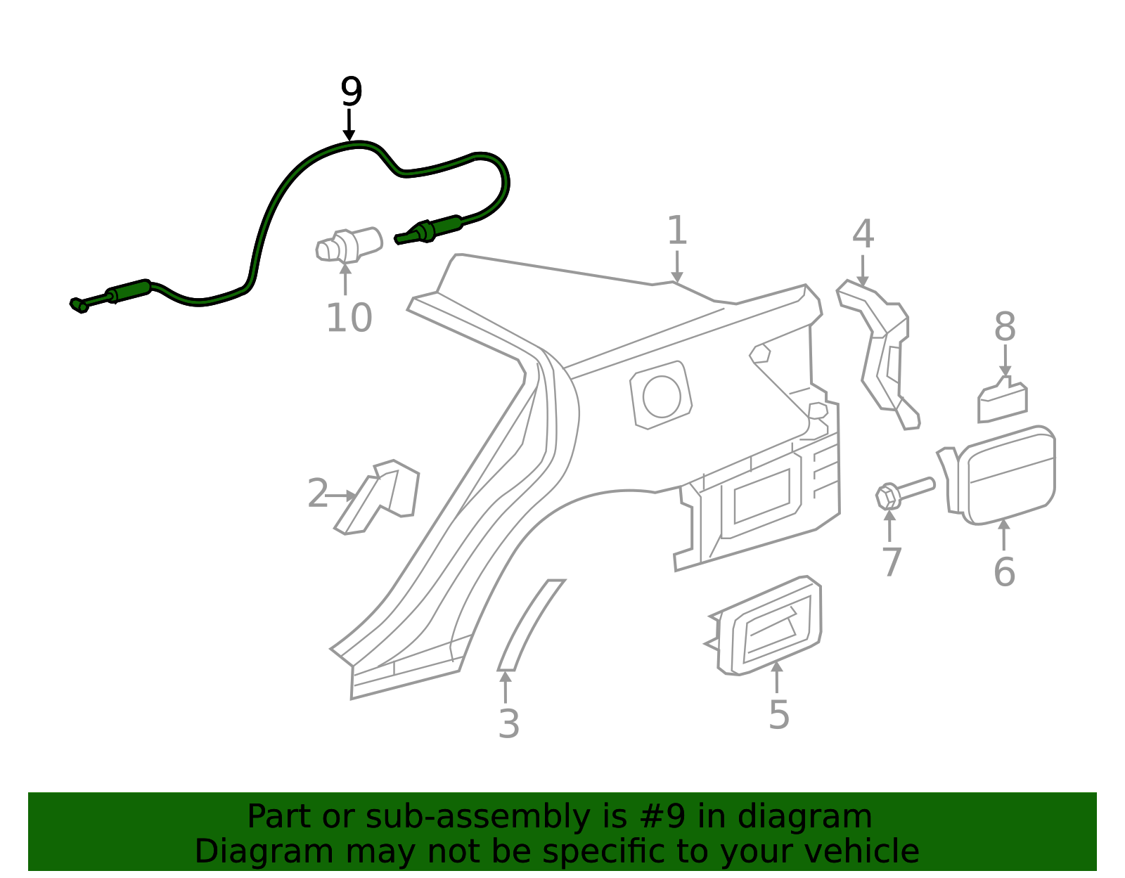 77035-06090 - High-Quality Fuel Filler Door Release Cable for 2007-2011 ...