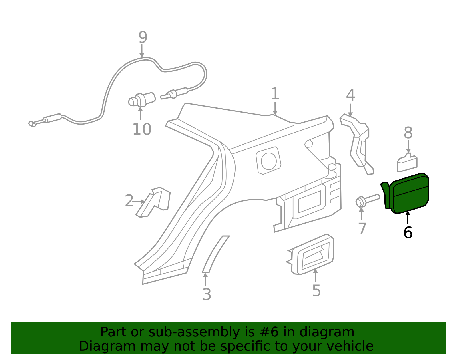 2007-2011 Toyota Camry 2007-2011 Toyota Camry - Fuel Door 77350-06030 ...