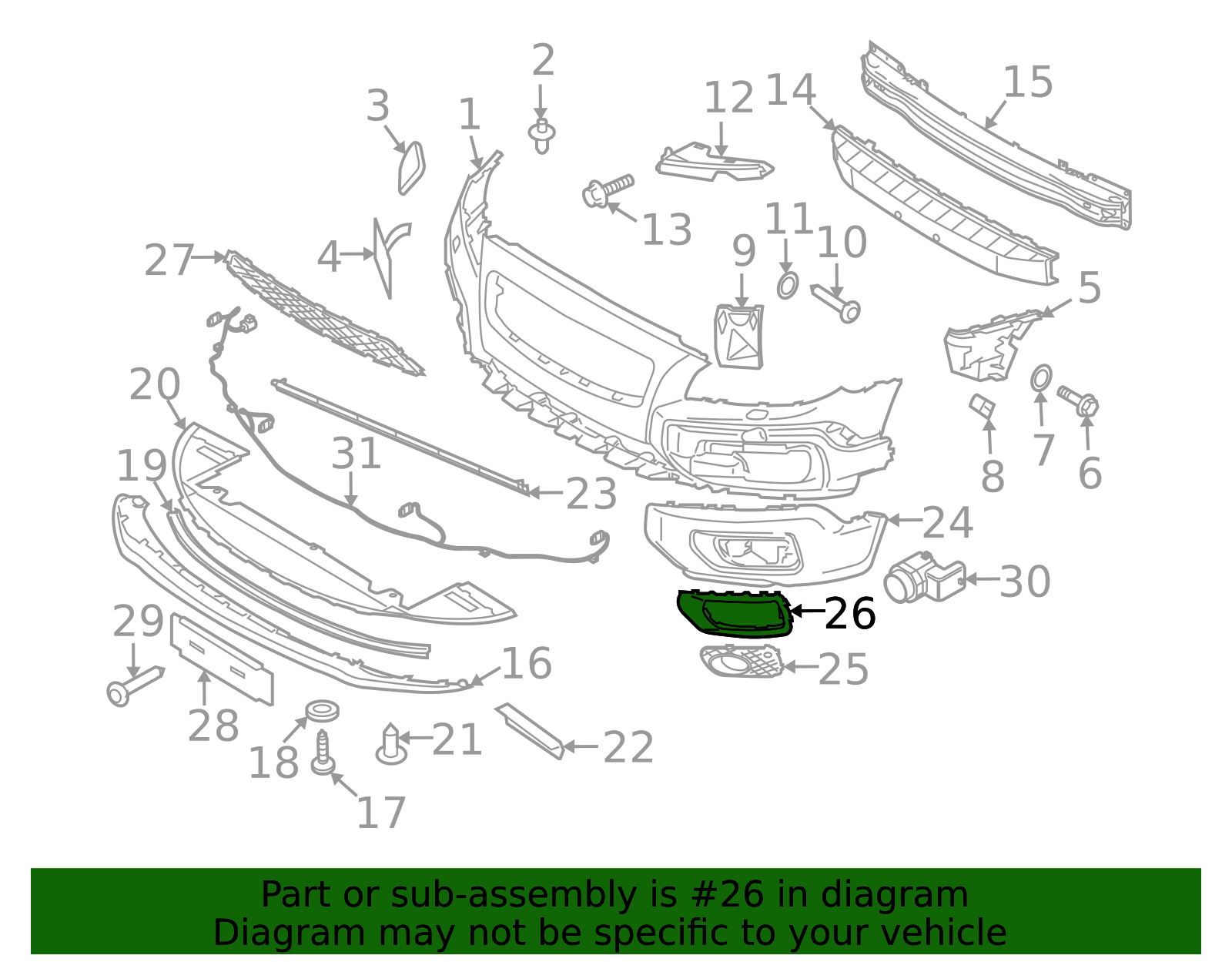 31353577 - High-Quality Fog Light Trim for AutoNation Parts