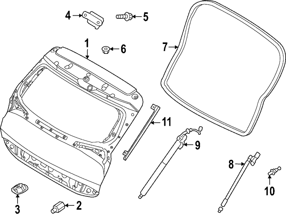 72800-DW000 - Lift Gate 2023-2025 Kia Sportage | Kia.Parts Store