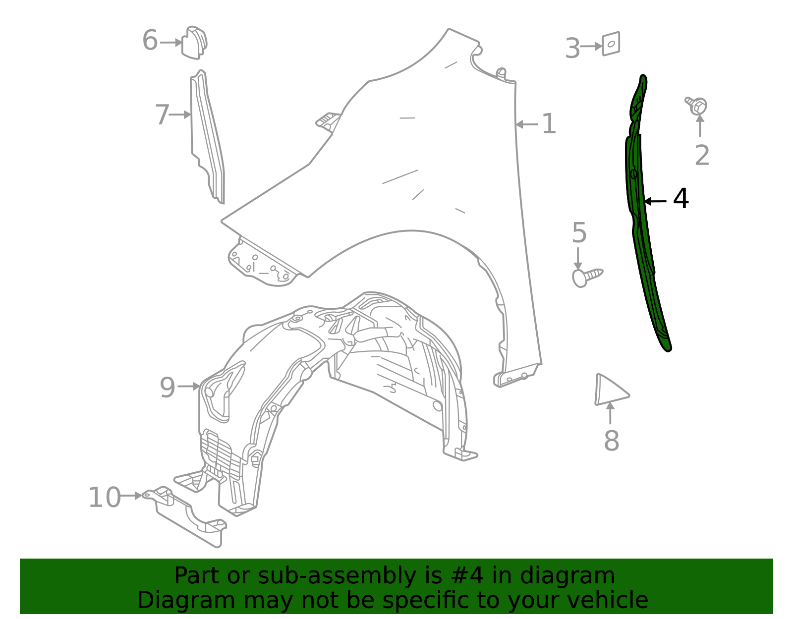 2021-2025 Toyota Sienna Fender Protection Film 53883-08030 | Toyota ...