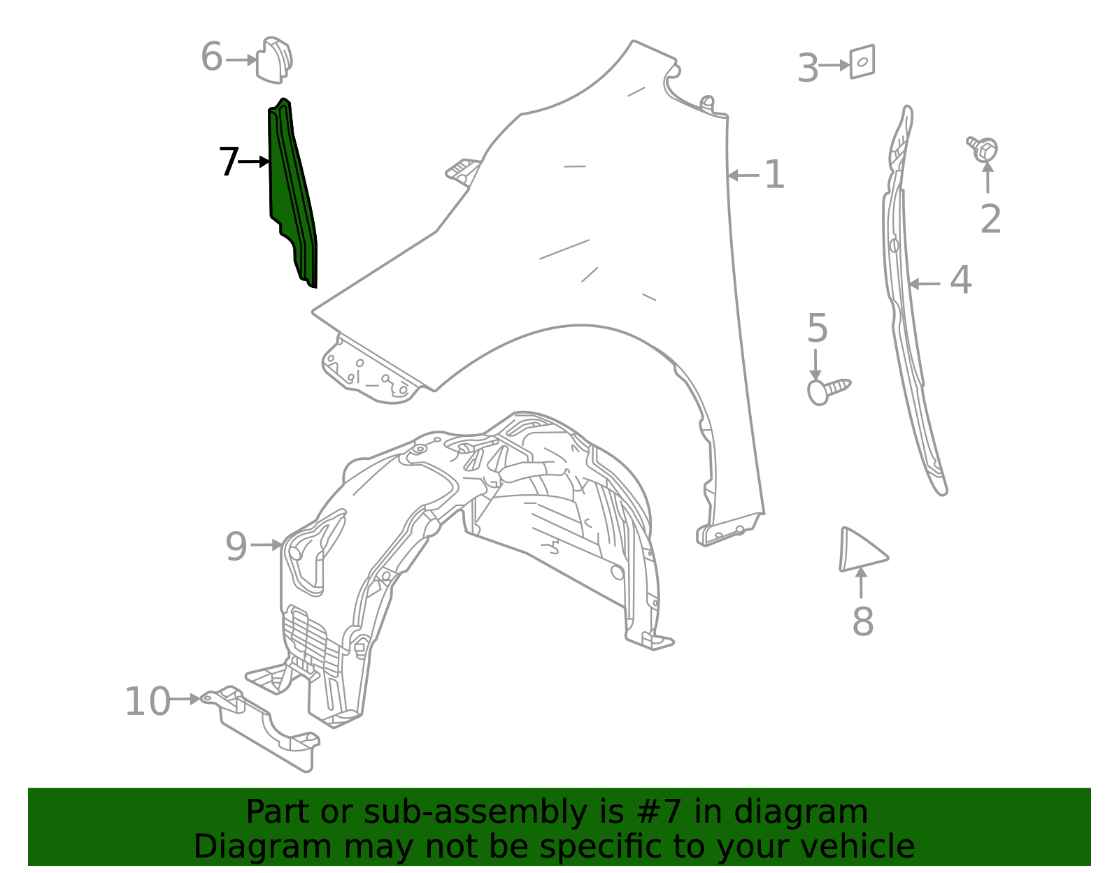 2021-2025 Toyota Sienna Air Guide 53154-08020 | Toyota Parts Center
