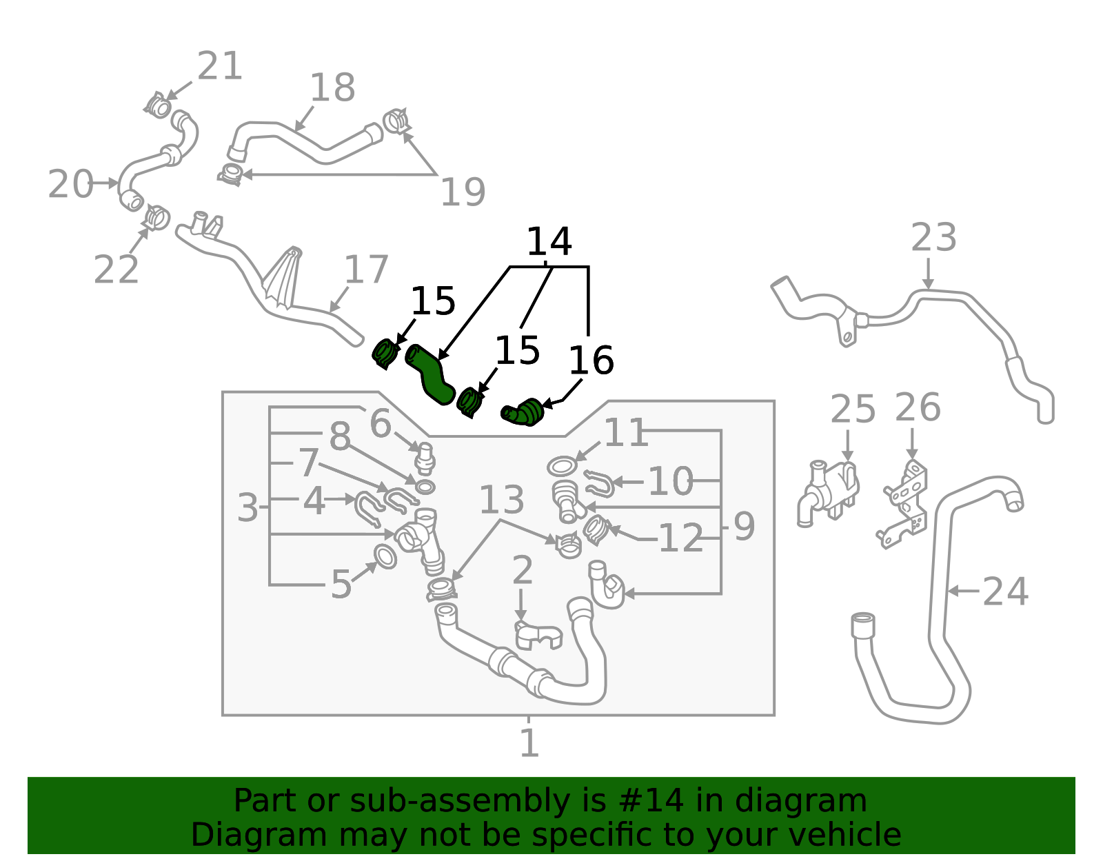 2021-2024 Volkswagen Hose Assembly 3QF-122-058-E | QuirkParts