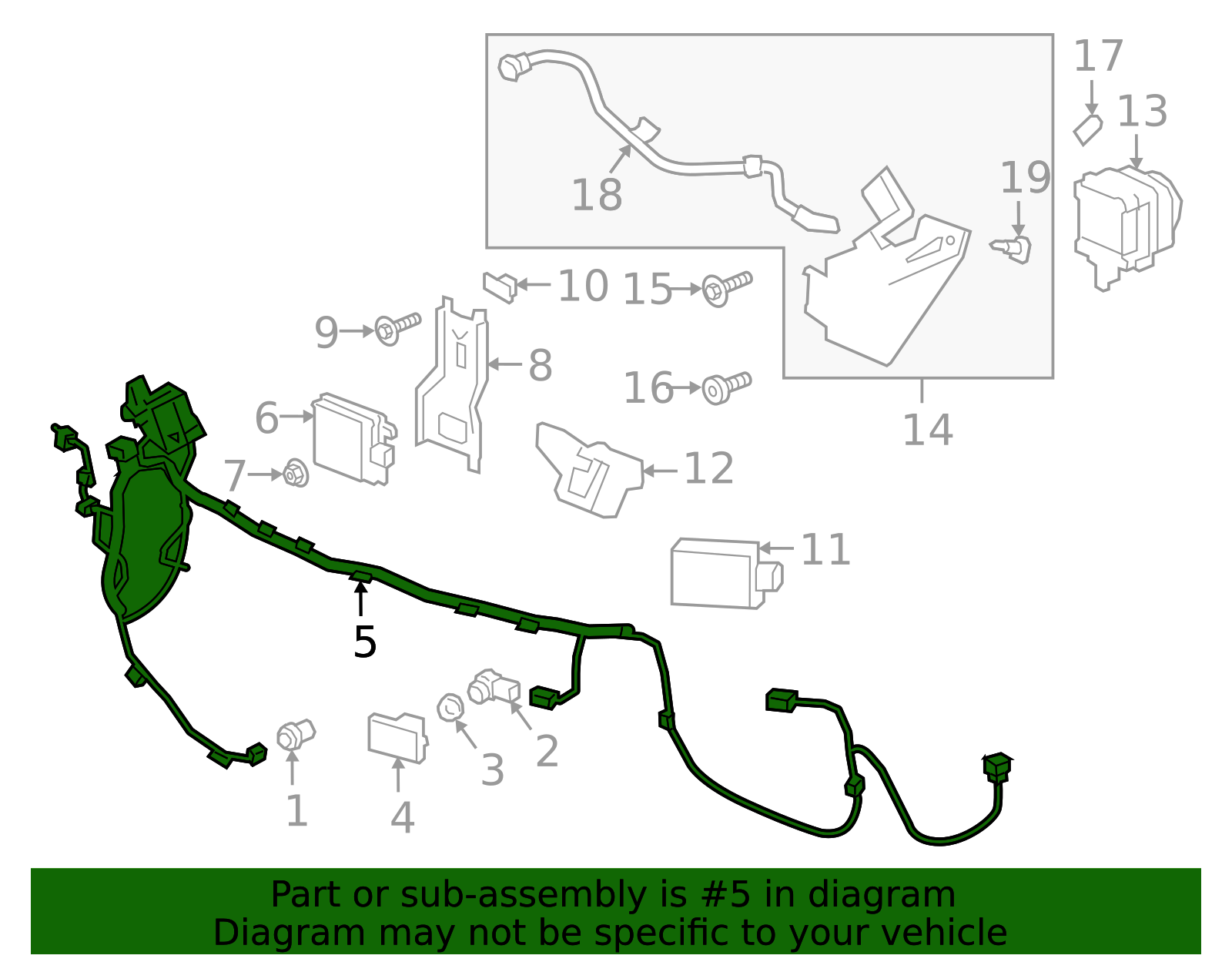 2020-2025 Cadillac XT6 Front Object Alarm Sensor Wiring Harness ...