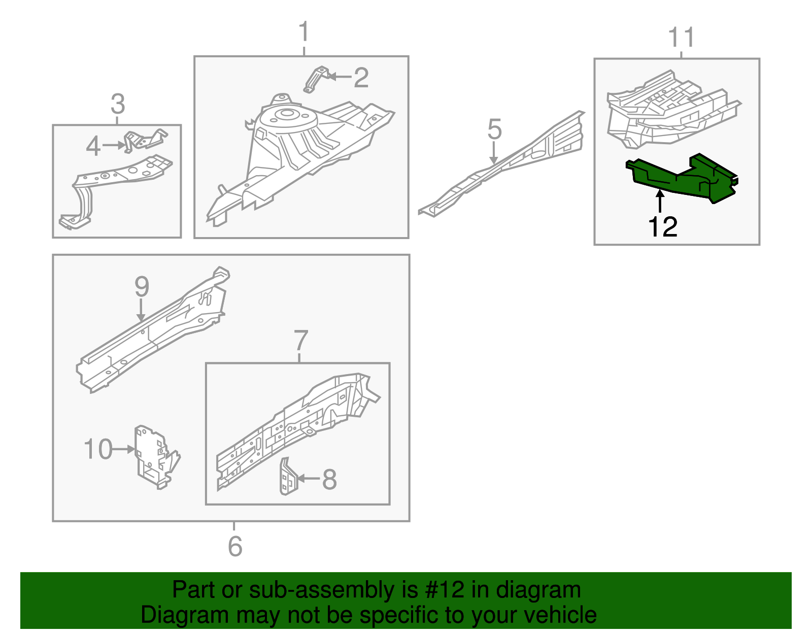 2014-2018 Mazda 3 | Torque Box | B45A-54-380B | Mazda Online Parts