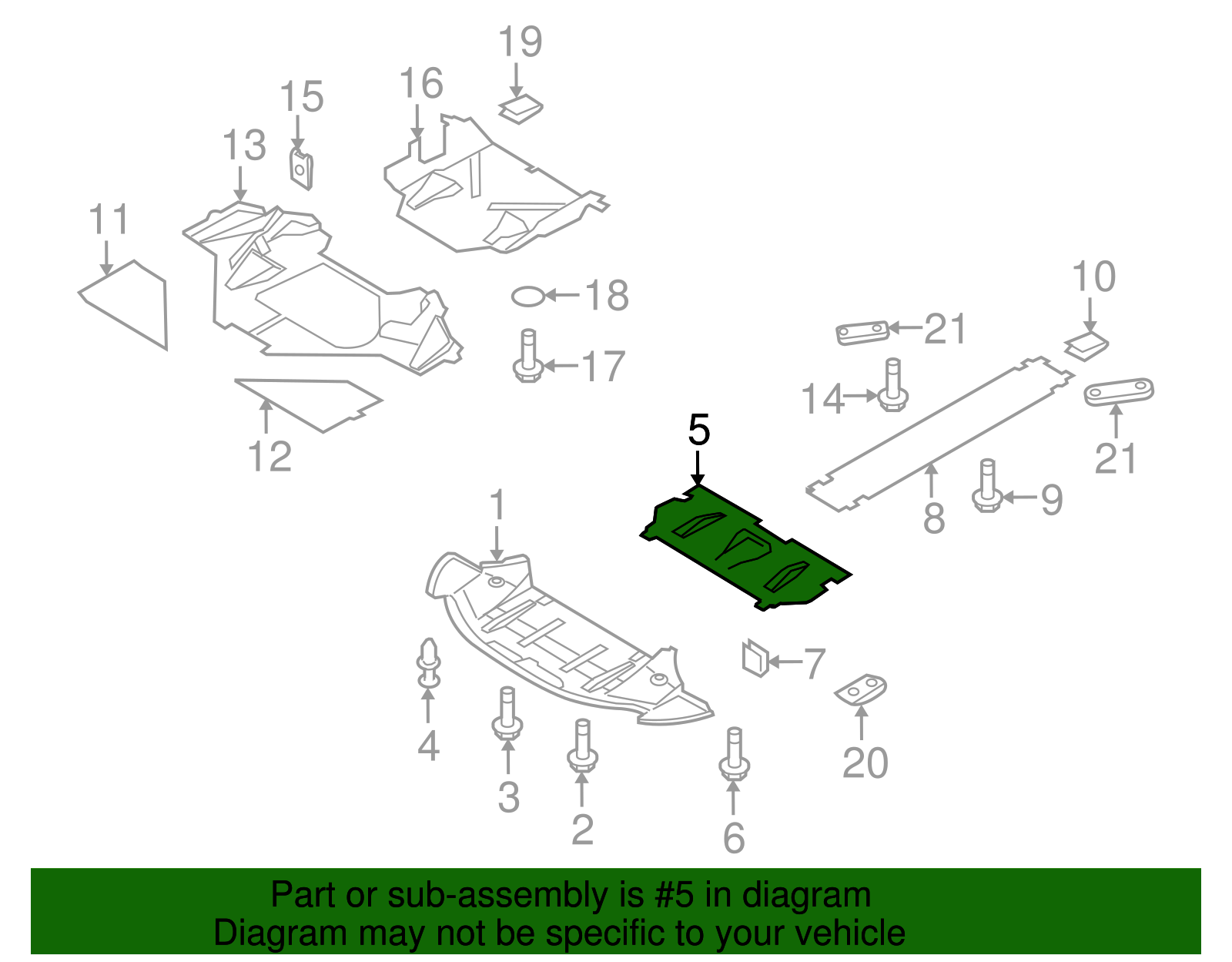 420-825-208-A - Center Cover 2008-2015 Audi R8 | Audi OEM Parts Guy