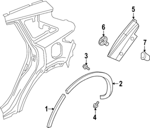 2019-2025 INFINITI Wheel Opening Molding 788615NA0A | Lia Infiniti Parts