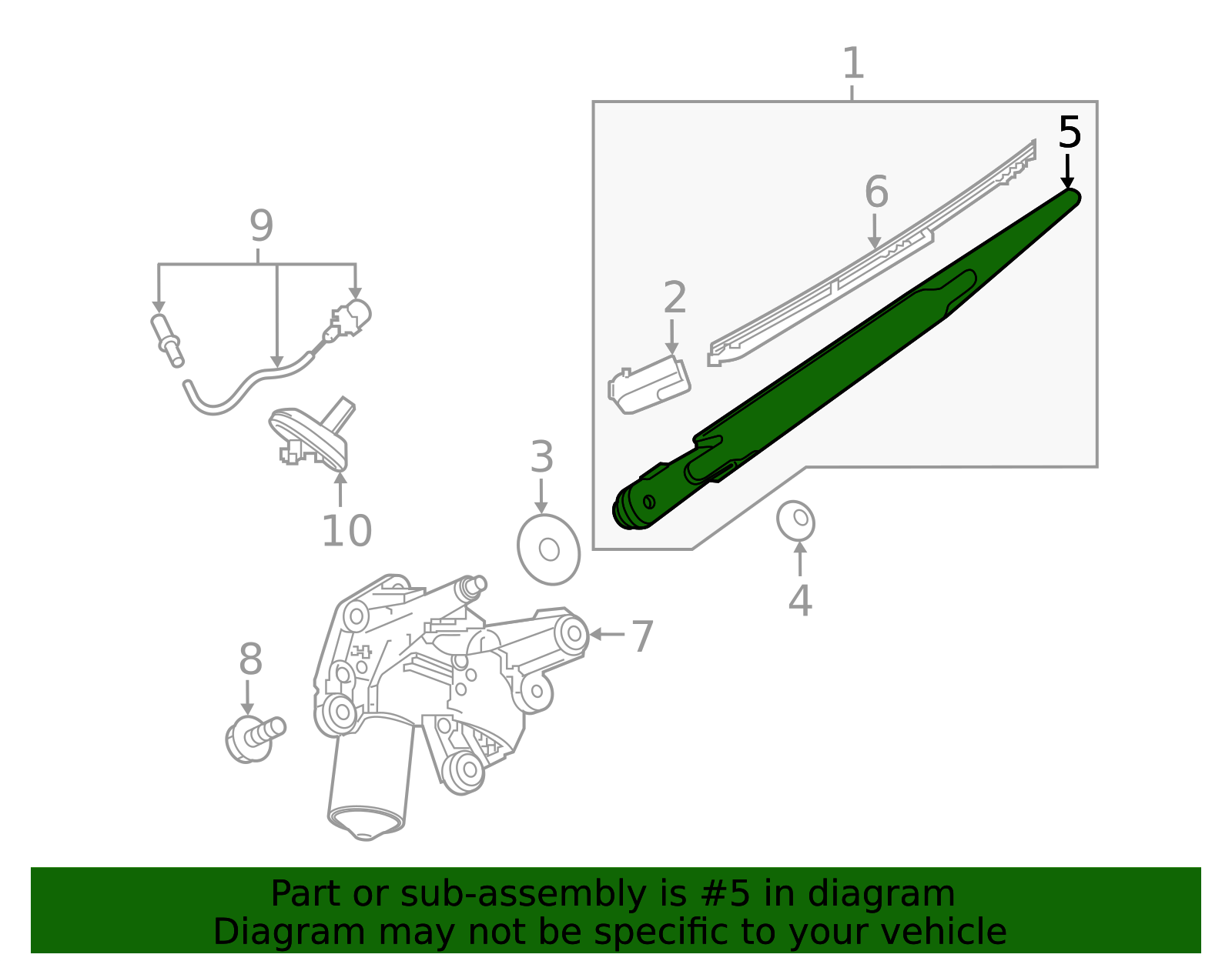 2018-2019 Nissan Kicks Wiper Arm 28781-5RB0A | Nissan Parts Central