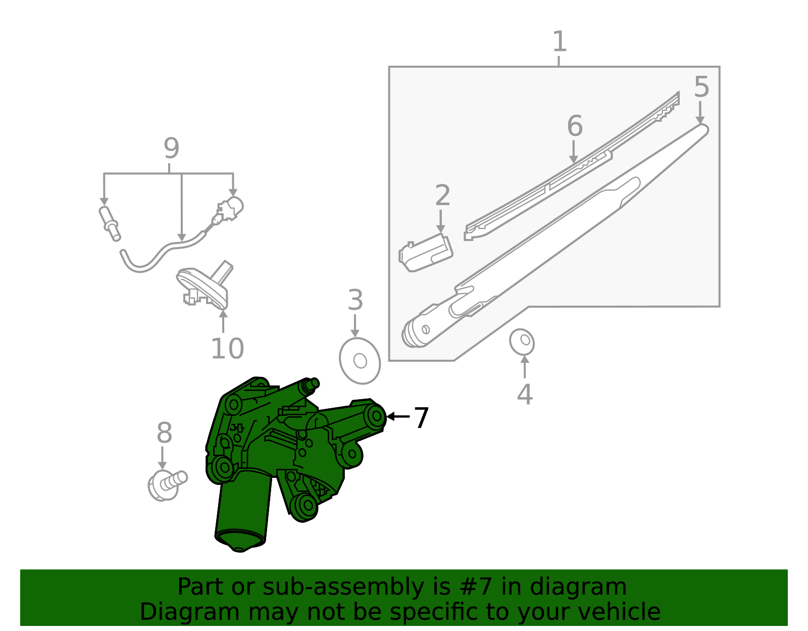 2018-2024 Nissan Kicks Wiper Motor 28710-5RB0A | Bill Kay Nissan Parts