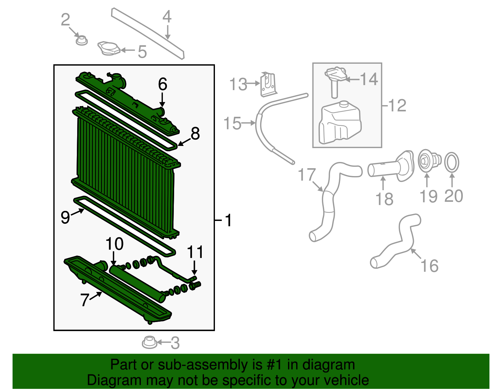 2007-2009 Toyota Camry Genuine Toyota 2007-2009 Camry 2.4L Radiator ...