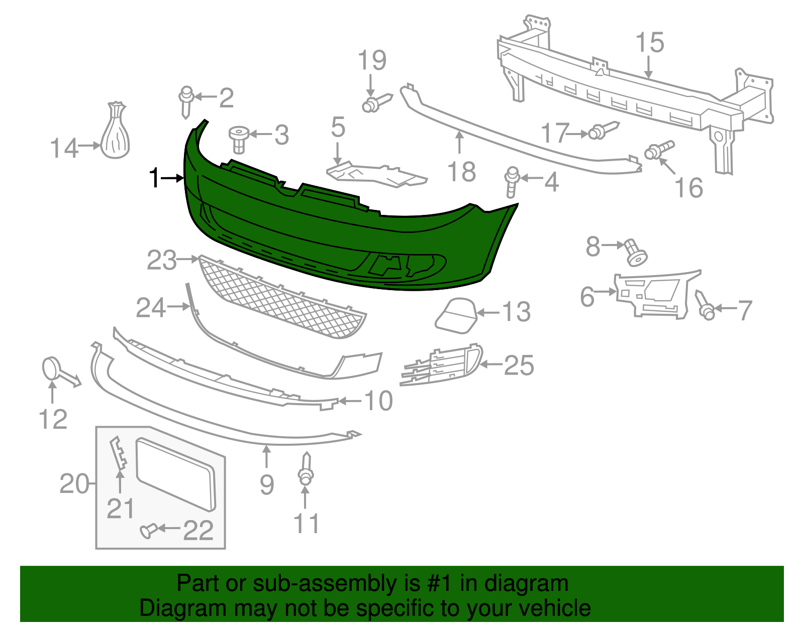 2010-2014 Volkswagen GTI Bumper Cover 5K0-807-217-CF-GRU | OEM Parts Online