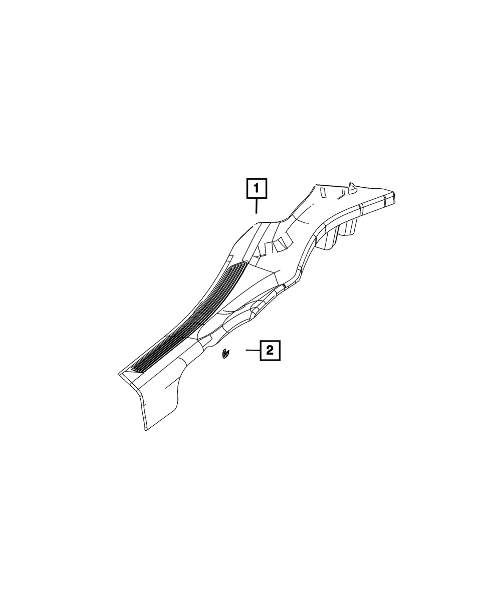 2025 Jeep Wagoneer S Door Sill Molding, Right 7KE98TX7AB | My Mopar Parts