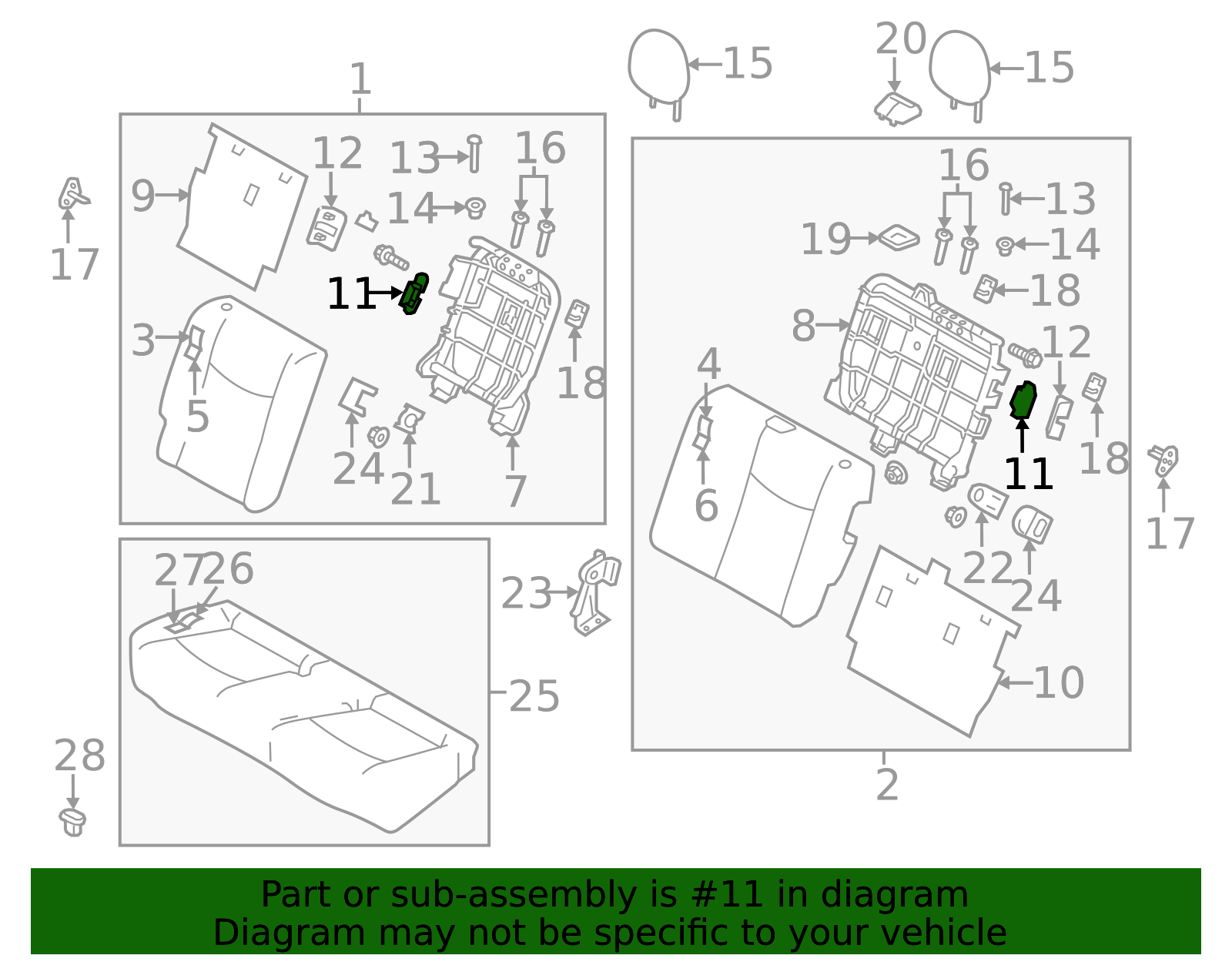 88391-3NF0A - High-Quality Seat Back Lock for 2013-2019 Nissan LEAF ...