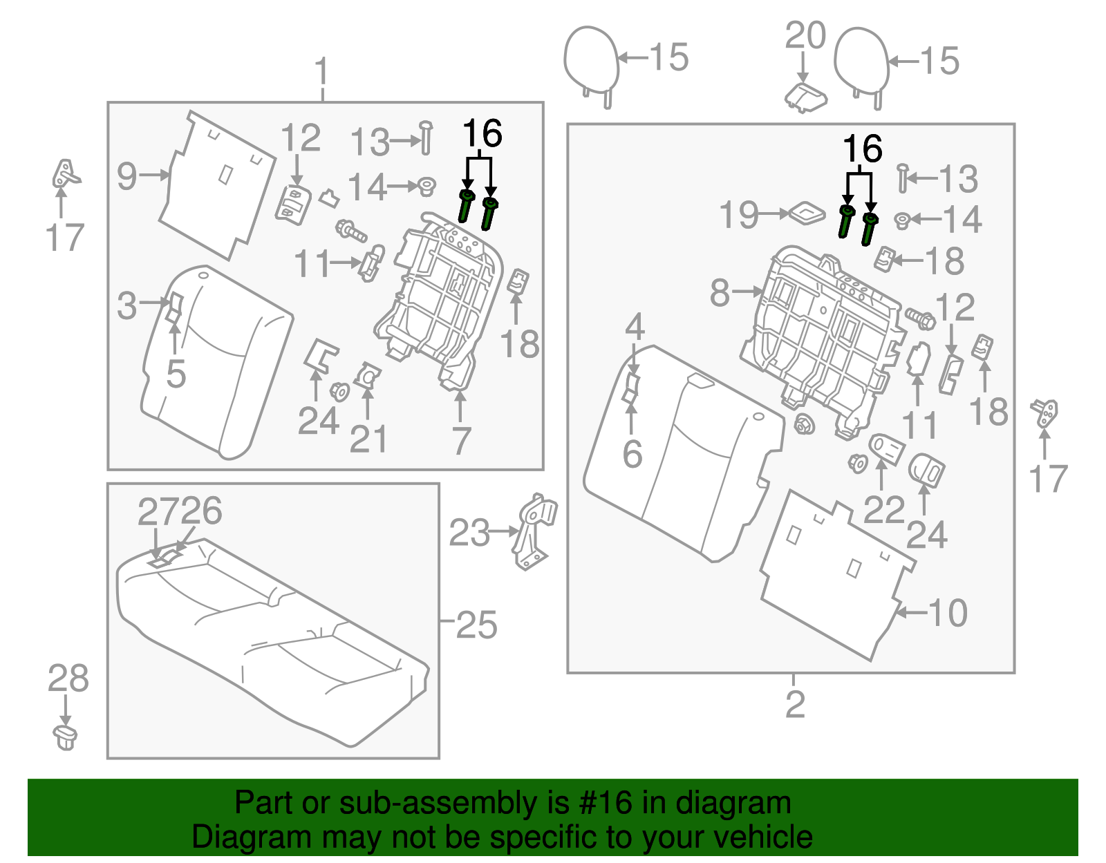 2013-2017 Nissan LEAF Headrest Guide 87602-3NF0A | Scott Evans Nissan Parts