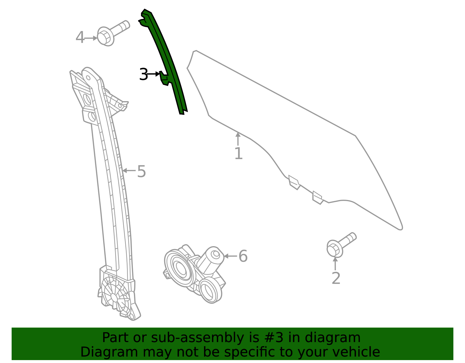 KMV6-73-6AY - Window Regulator Guide Mazda Parts.US