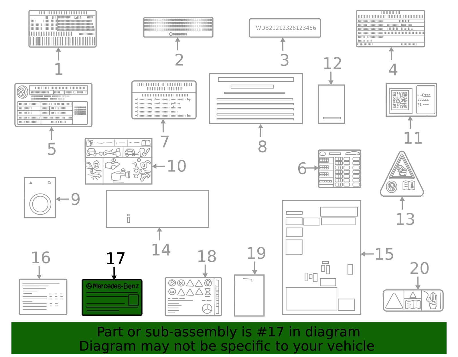 2022-2025 Mercedes-Benz Battery Label 789-584-44-00 | Parts Performance ...
