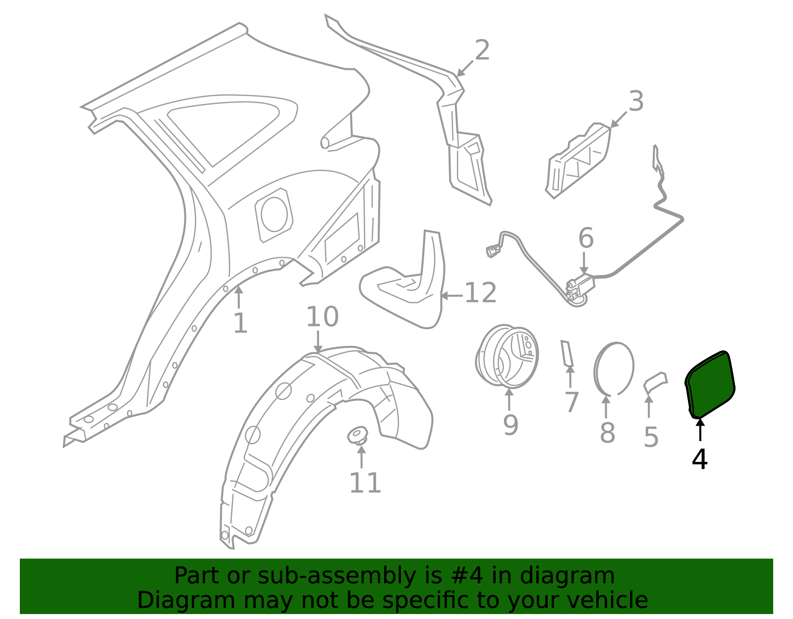 69510-3J000 - High-Quality Fuel Filler Door for AutoNation Parts