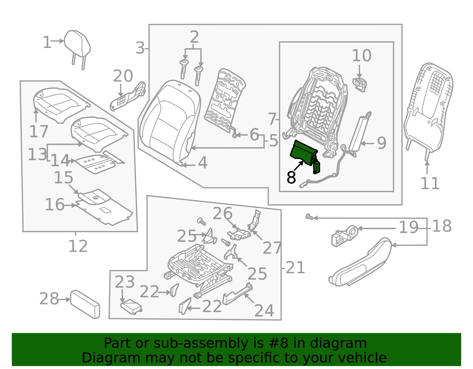 88340-GI000 - High-Quality Lumbar Support for 2022-2024 Hyundai Ioniq 5 ...