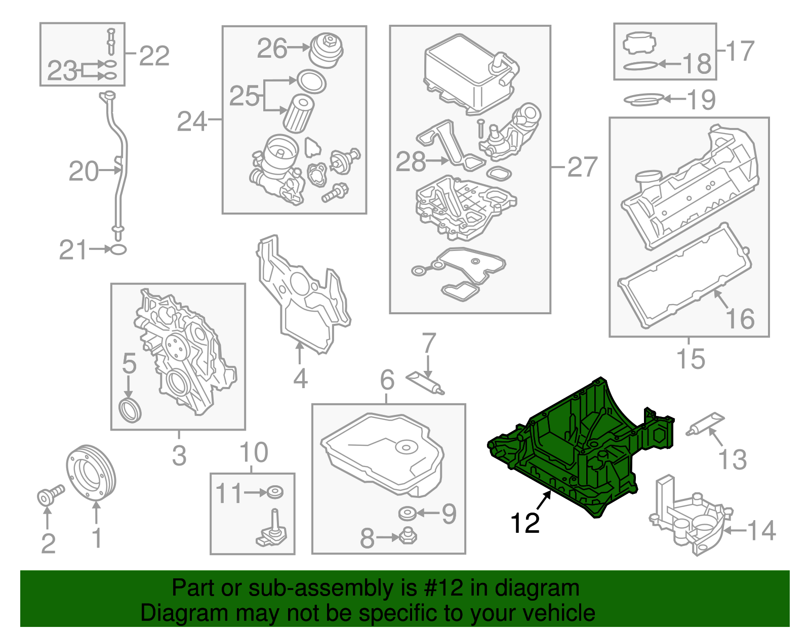 059-103-601-CJ - Oil Pan 2014-2016 Audi | Audi OEM Parts Guy