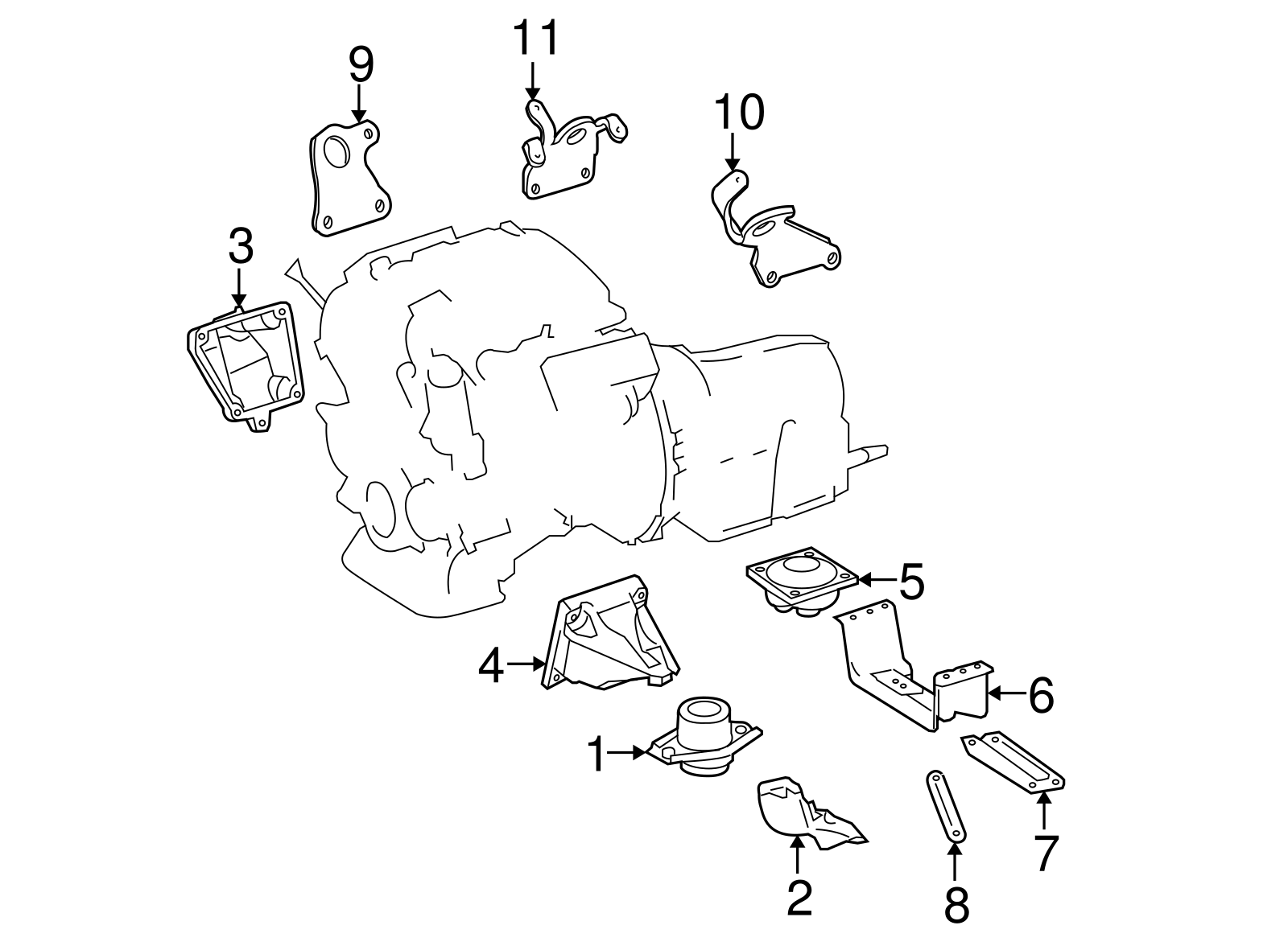 642-223-37-04 - Engine Carrier | World Mercedes-Benz Parts