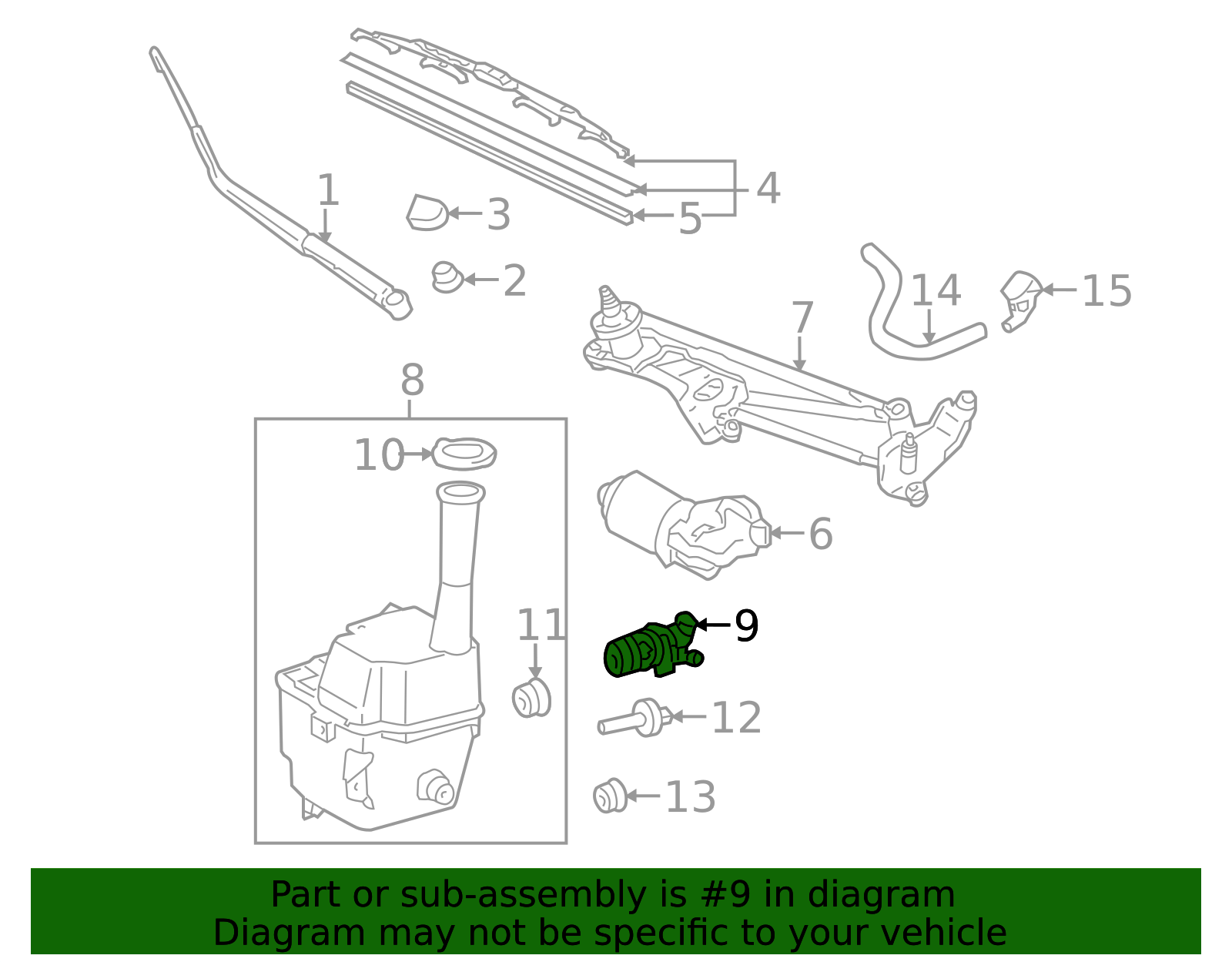 Genuine Official Toyota Washer Pump part# 85340-AE010 for 2004-2020 ...
