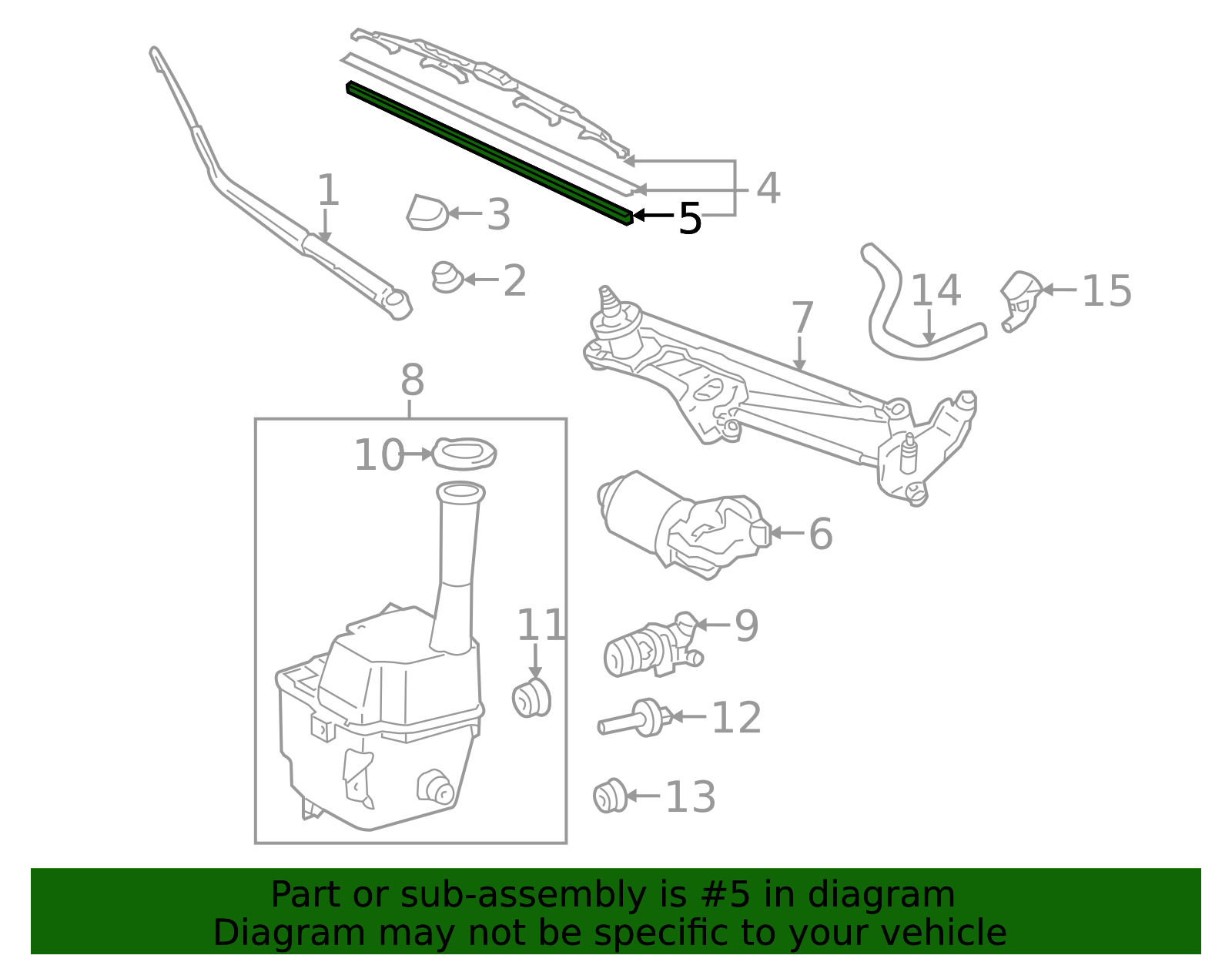 85214-0E140 - Wiper Blade Refill 2007-2025 Toyota | Longo Toyota Parts