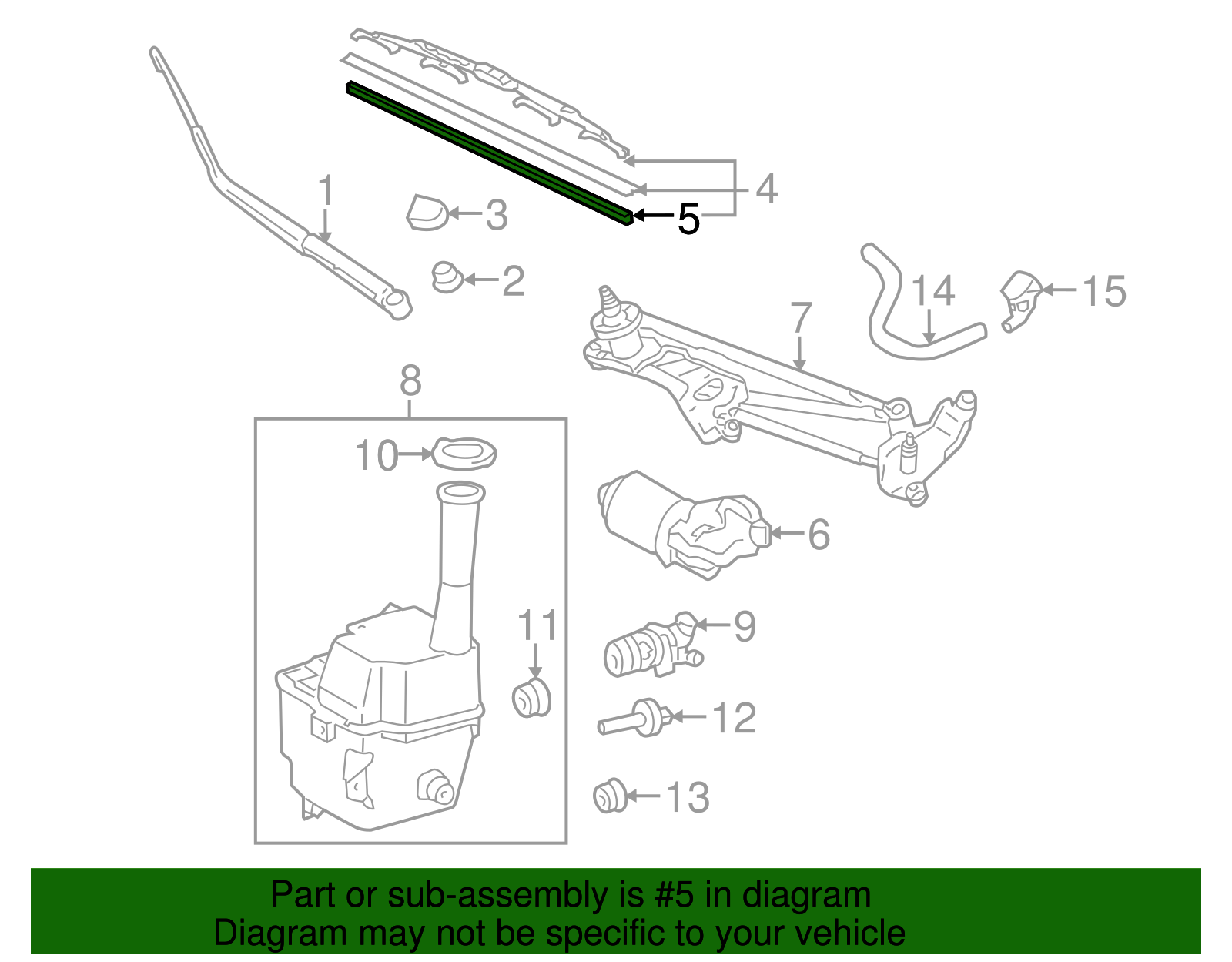85214-0E140 - Wiper Blade Refill 2007-2025 Toyota | Longo Toyota Parts