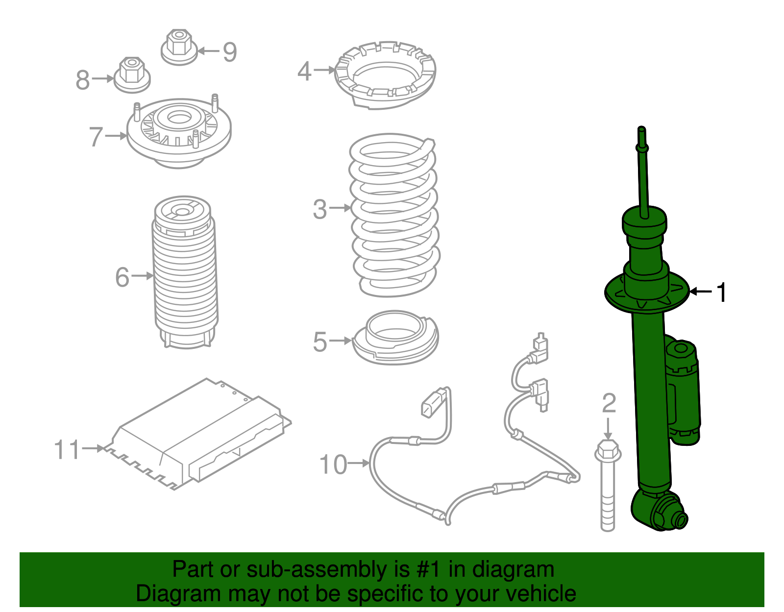 Genuine Shock Absorber for 2018-2023 BMW | OEM Part# 37-10-6-867-353 ...