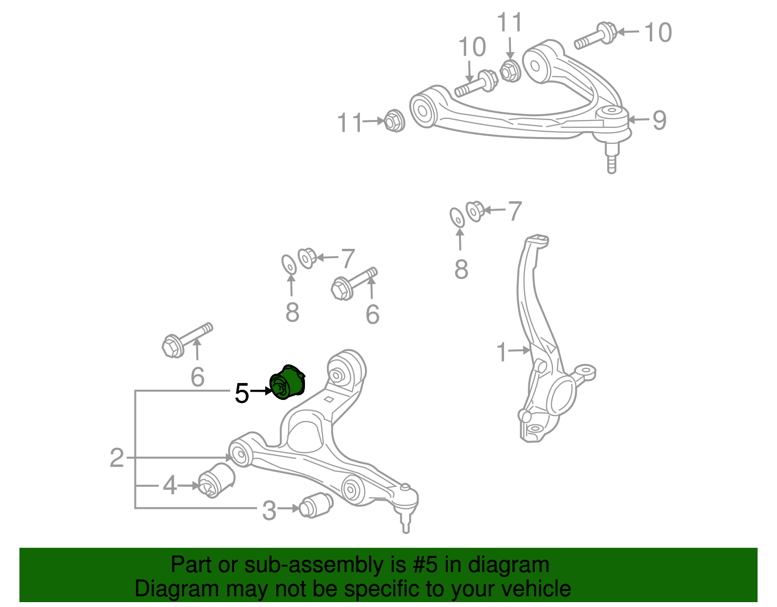 7L0-407-182-E - Lower Control Arm Inner Bushing 2004-2009 Volkswagen ...